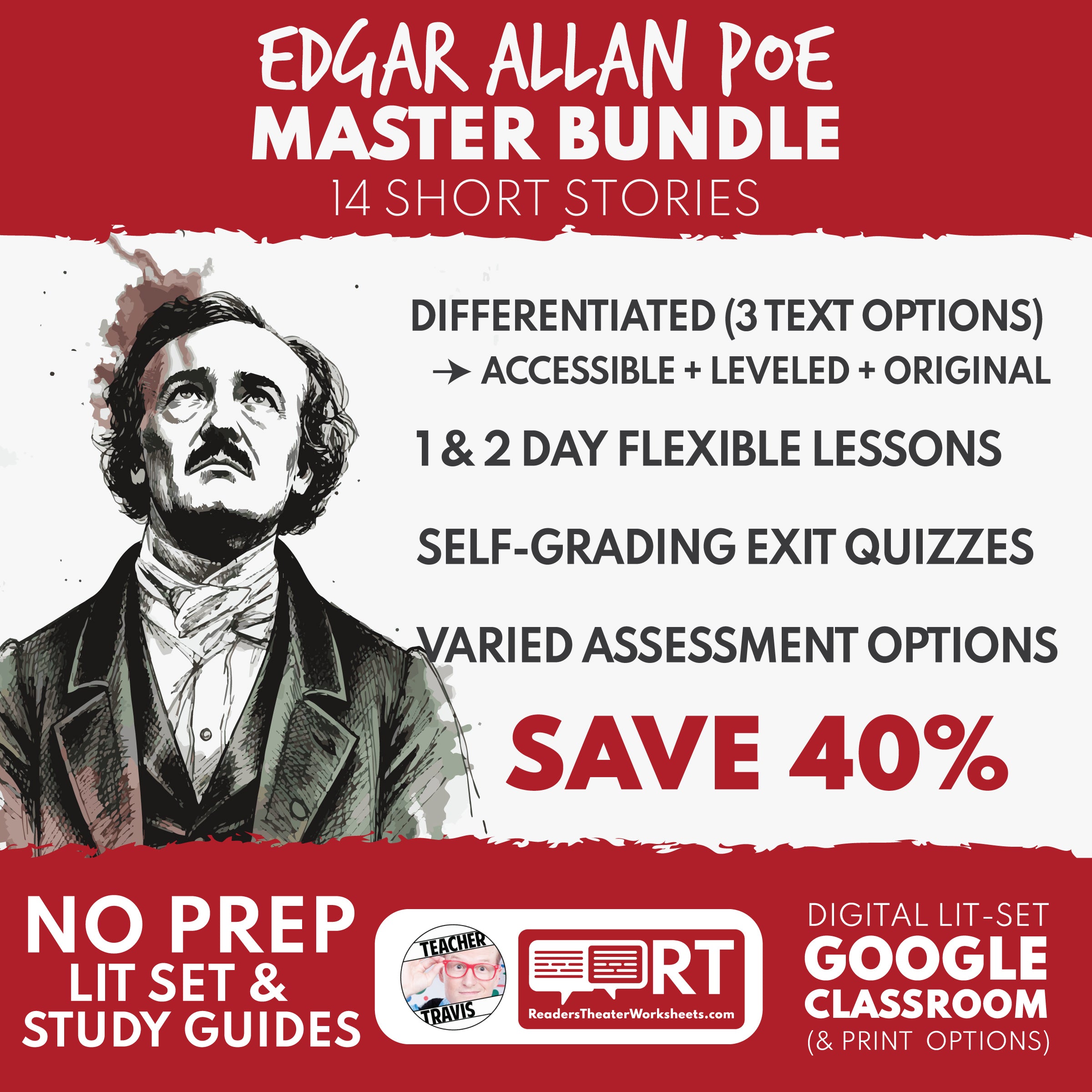 Ultimate Edgar Allan Poe Curriculum | 14 Differentiated Study Guides ...
