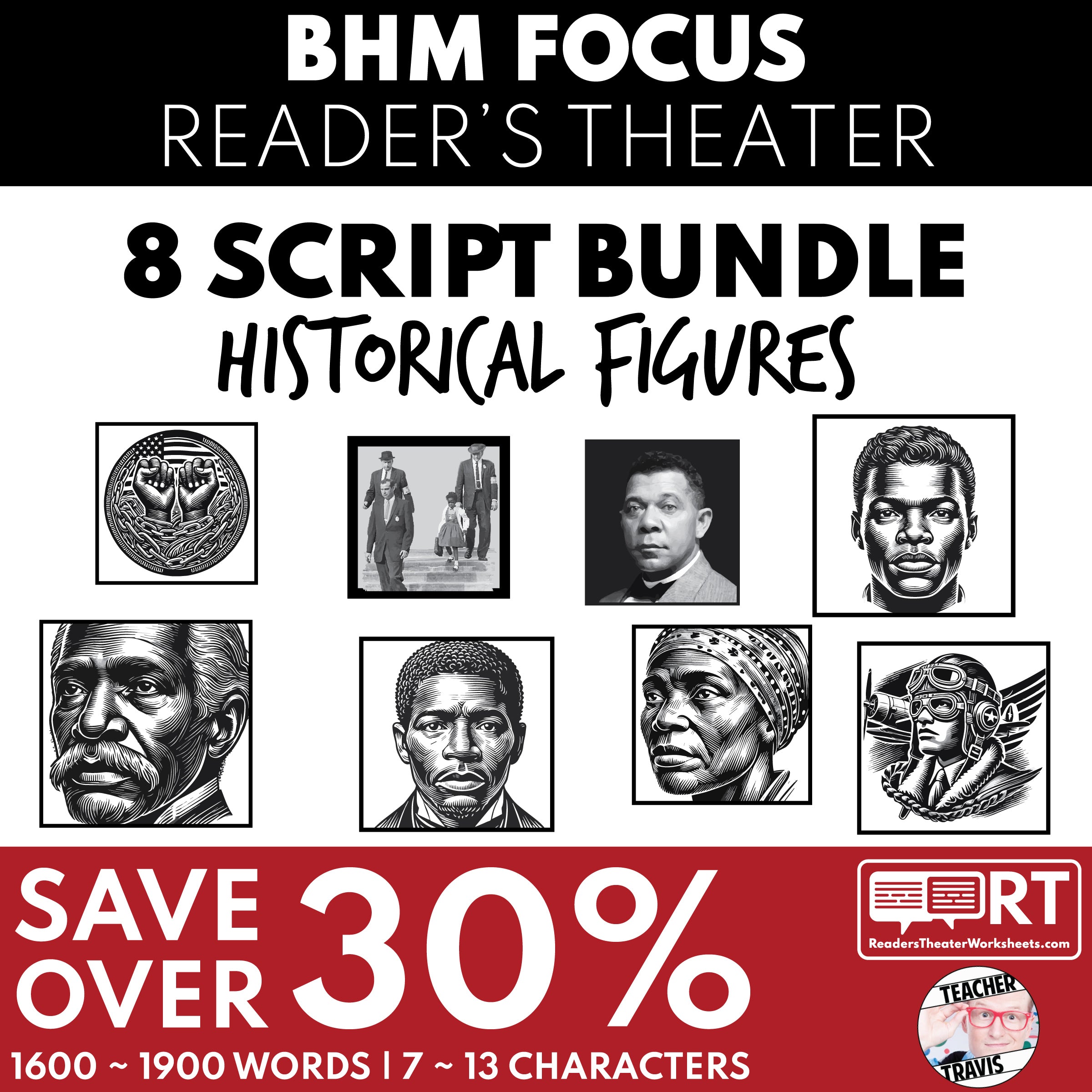 BHM Focused Historical Figures | Reader's Theater Scripts Bundle (8 ...