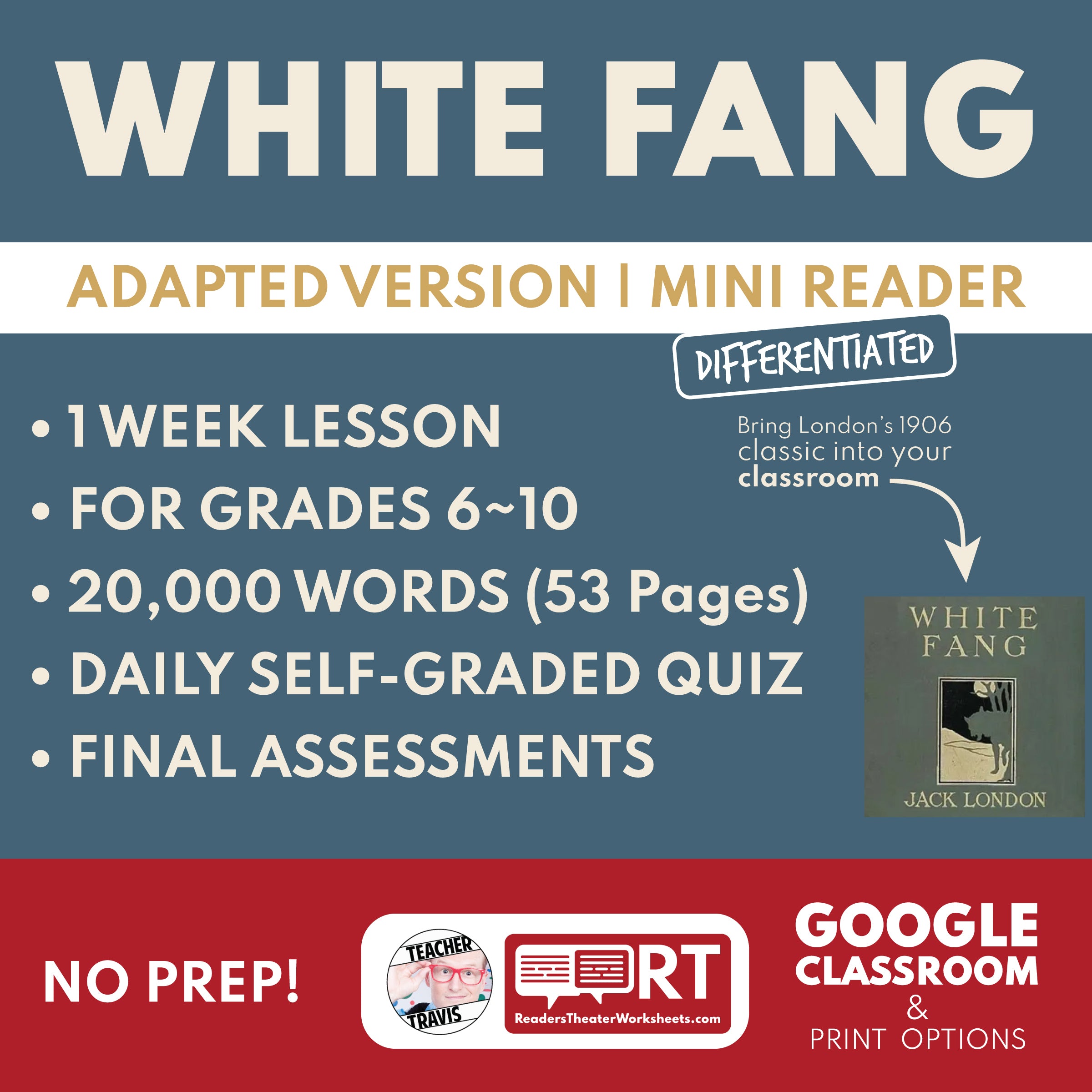 White Fang | Full Week Lesson | Adapted Version | London | No Prep ...