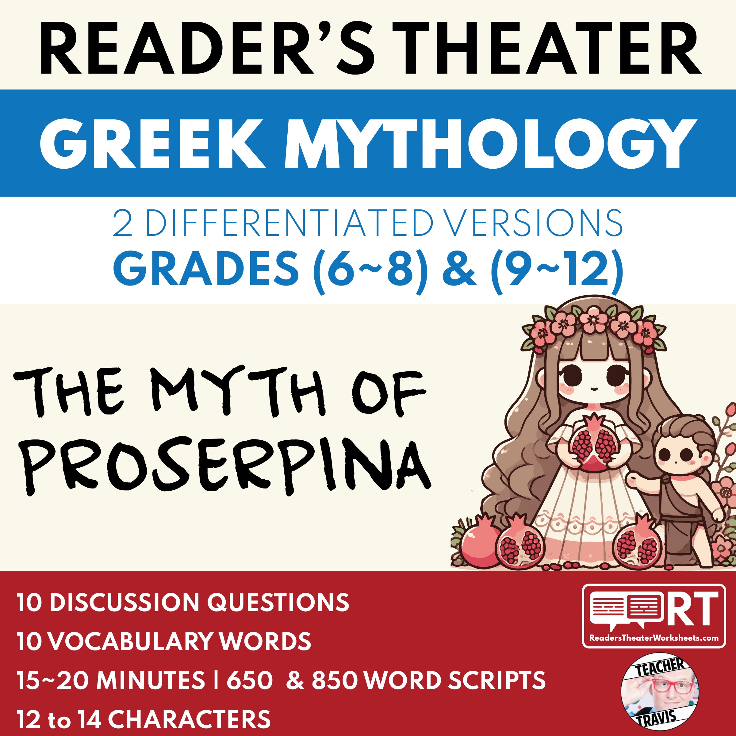 The Myth of Proserpina Reader's Theater Script | Greek Mythology (Seas ...