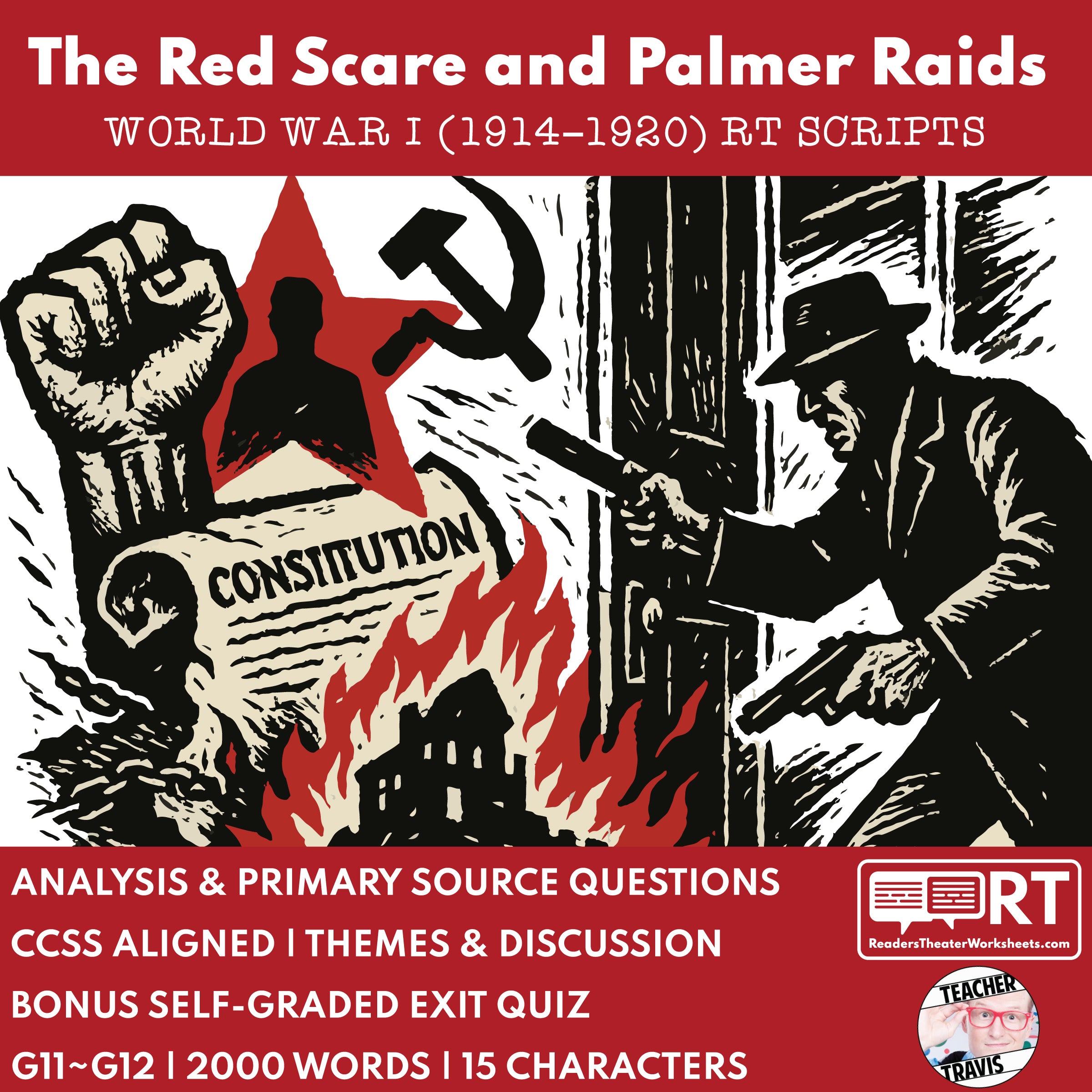 Red Scare & Palmer Raids Readers Theater – Gr 11-12 – Reader's Theater ...