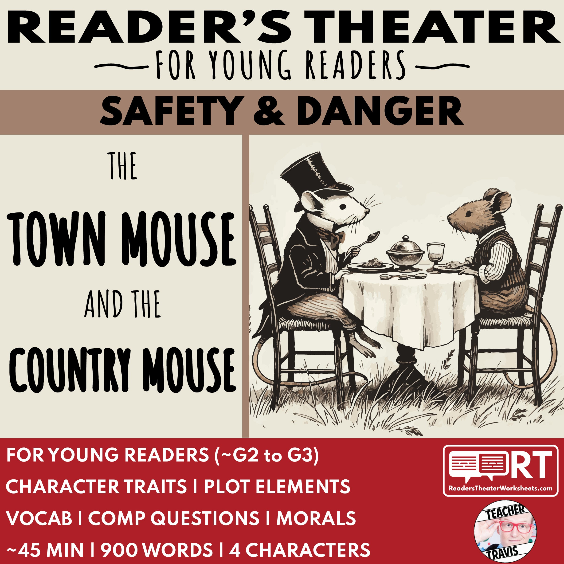 The Town Mouse and the Country Mouse | Reader's Theater Script | Aesop ...