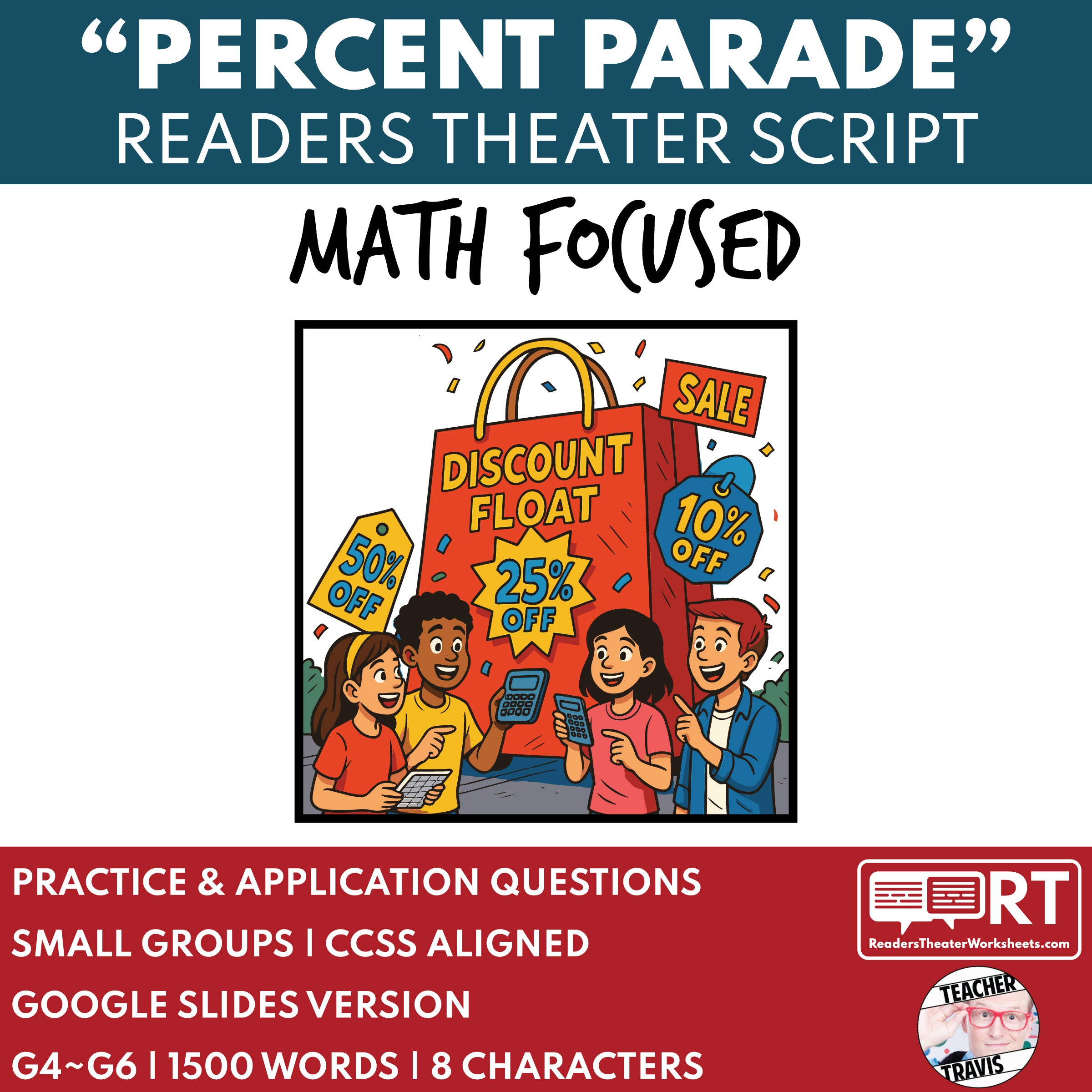 Percent Parade Math Readers Theater Script for Grades 4 to 6 | Discoun ...