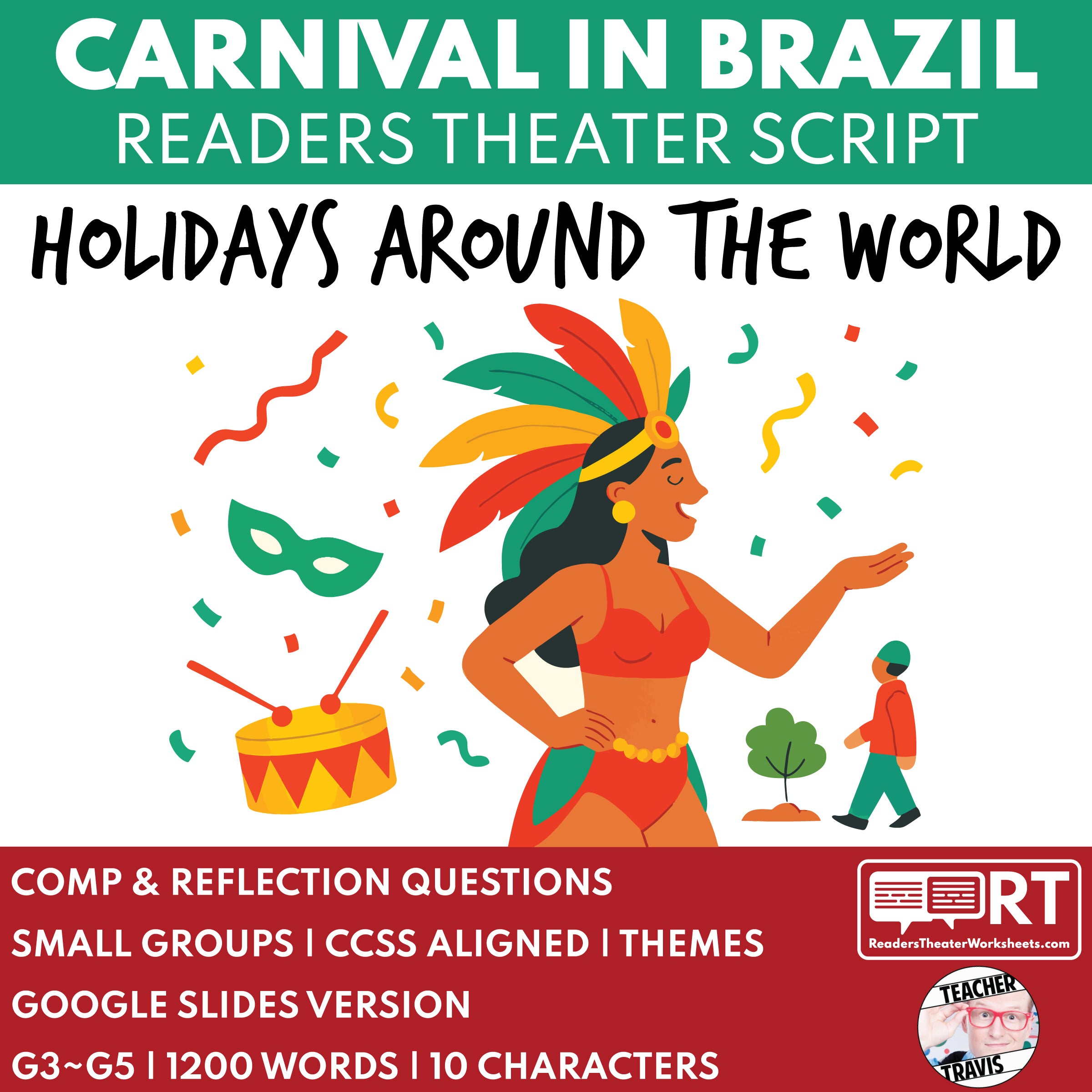 Carnival in Brazil | Holiday Readers Theater Script for Grades 3 to 5 ...