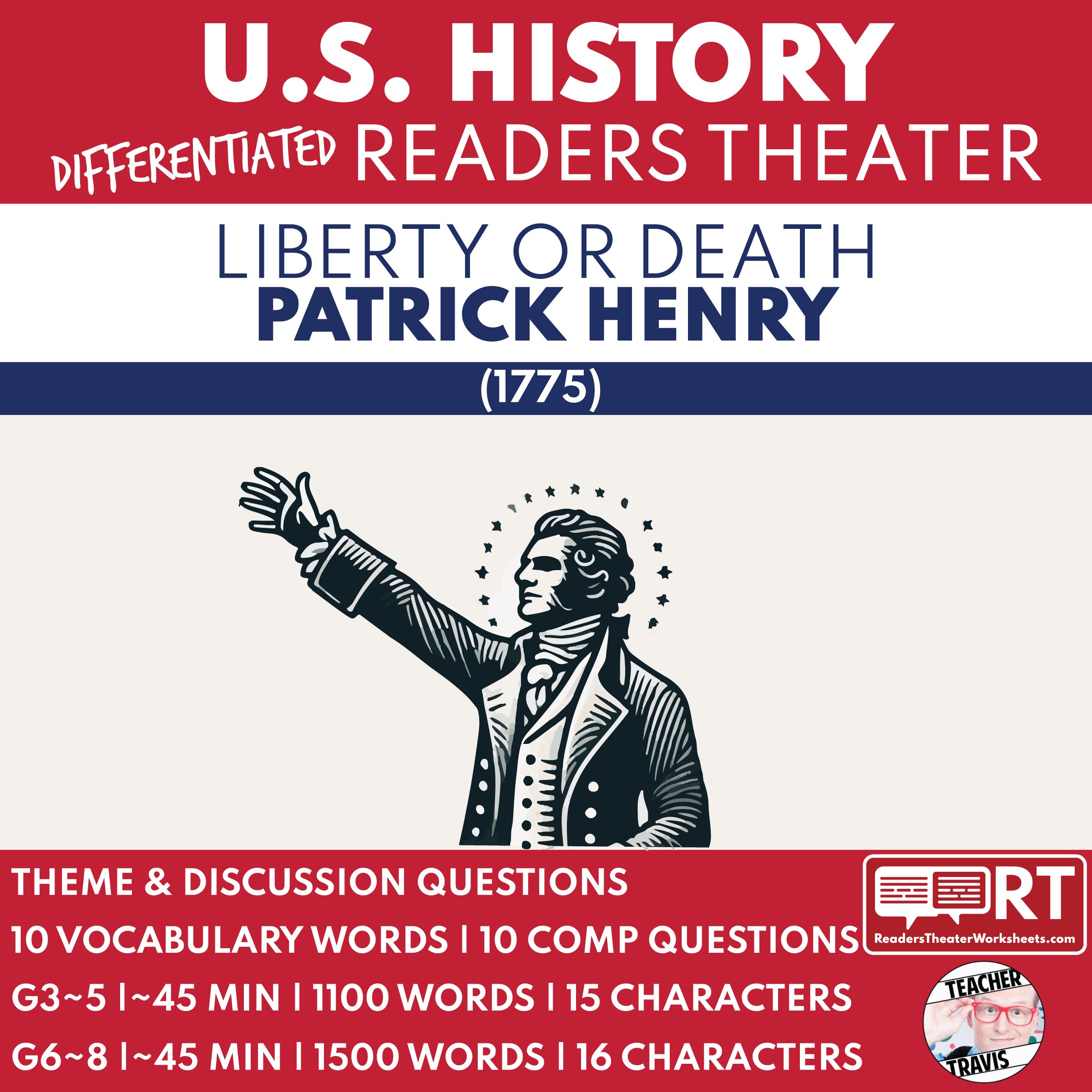 Liberty or Death: Patrick Henry | U.S. History Readers Theater Script ...