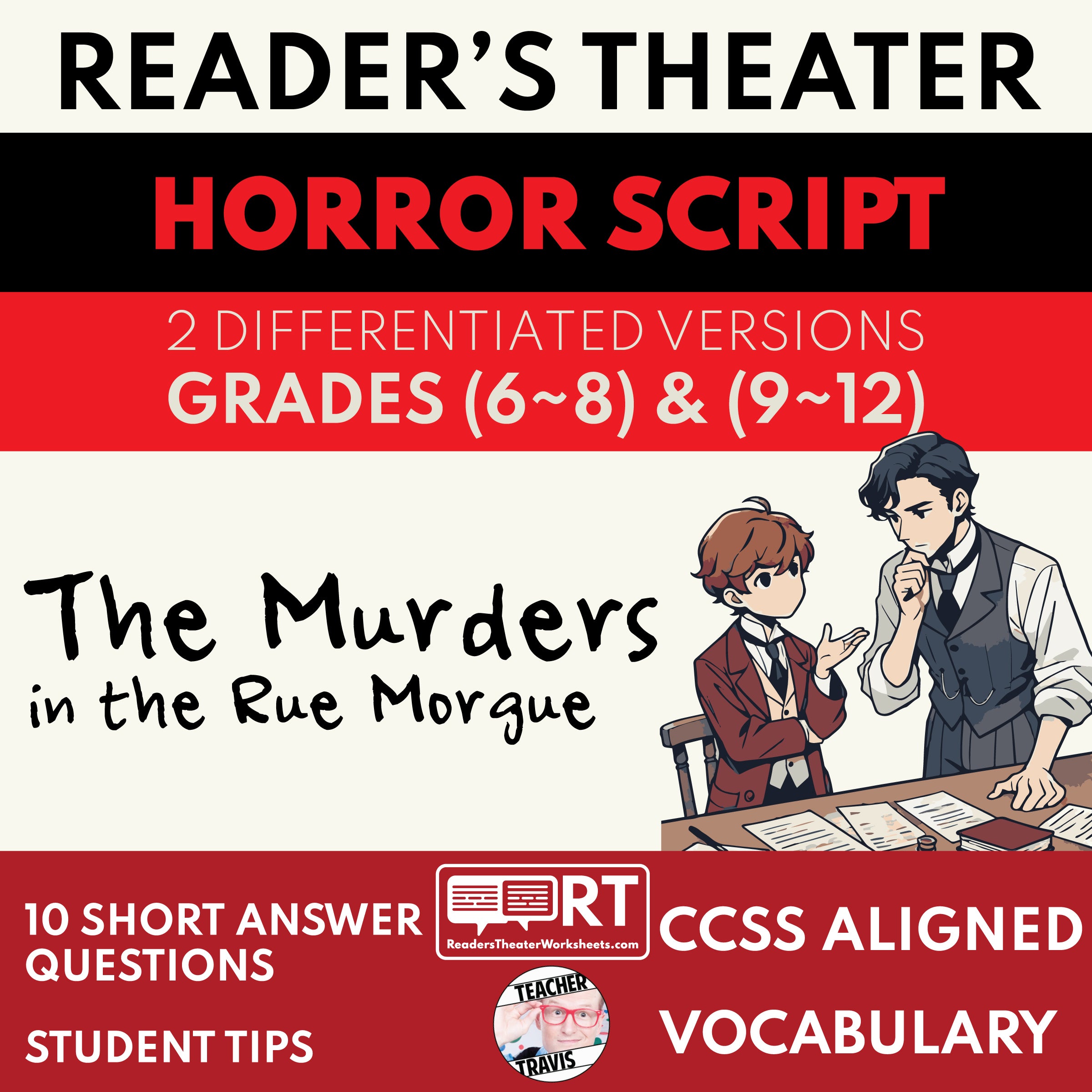 The Murders in the Rue Morgue (Edgar Allan Poe) Reader's Theater Scrip ...