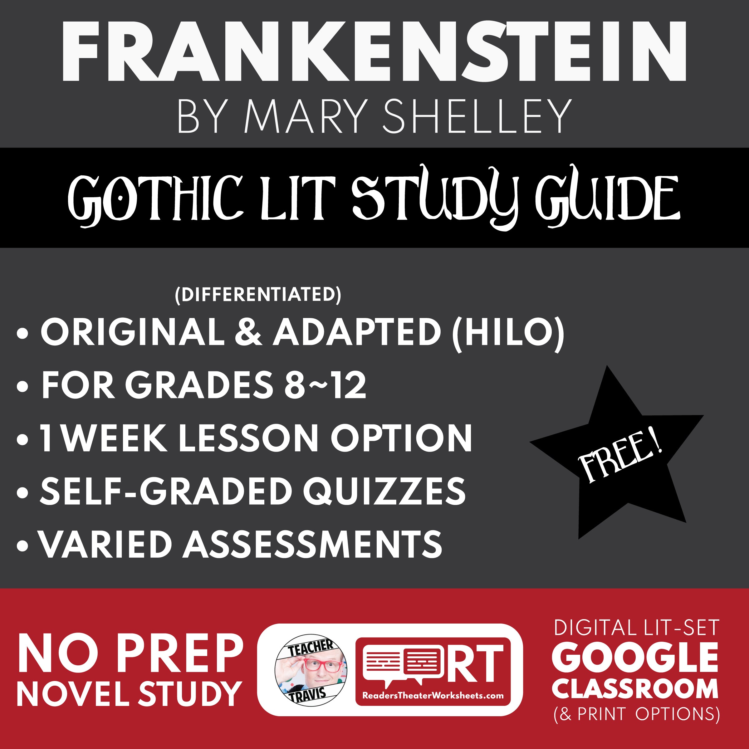 Frankenstein by Mary Shelley | Differentiated Classical Goth Lit Study ...