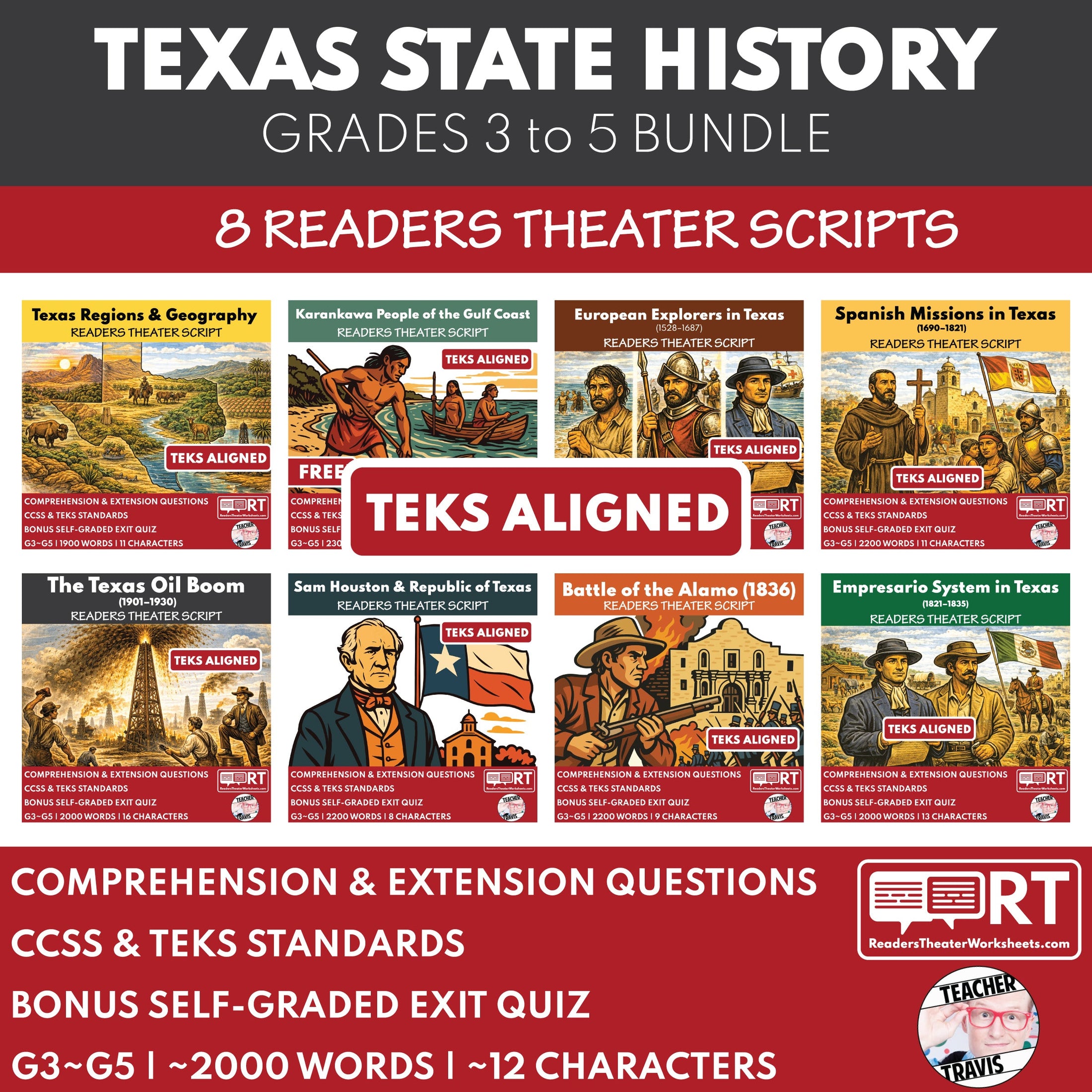 Texas State History for Elementary Students (Grades 3–5): Units, Activ ...