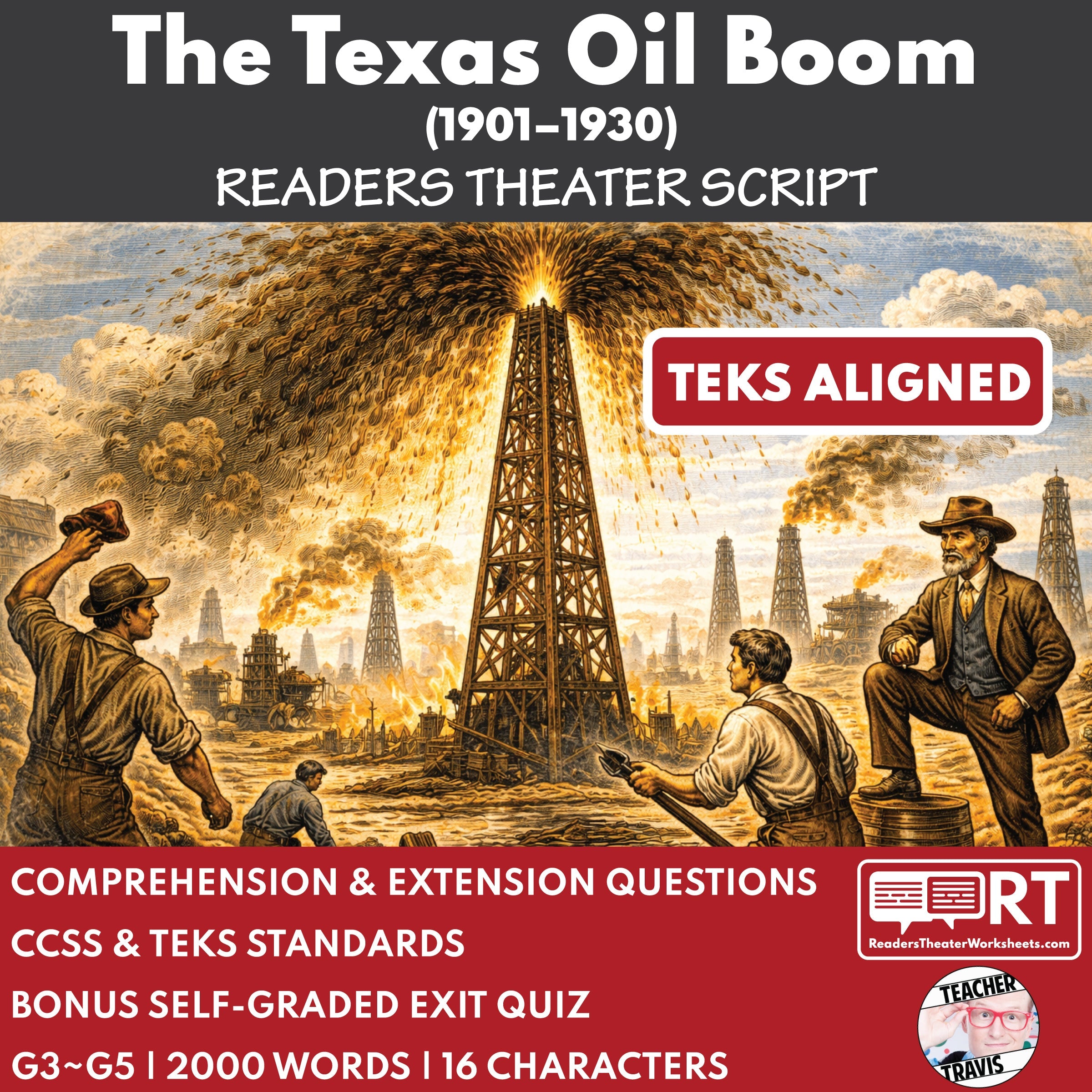 Spindletop: A Texas Oil Boom Lesson for Upper Elementary (Activities ...