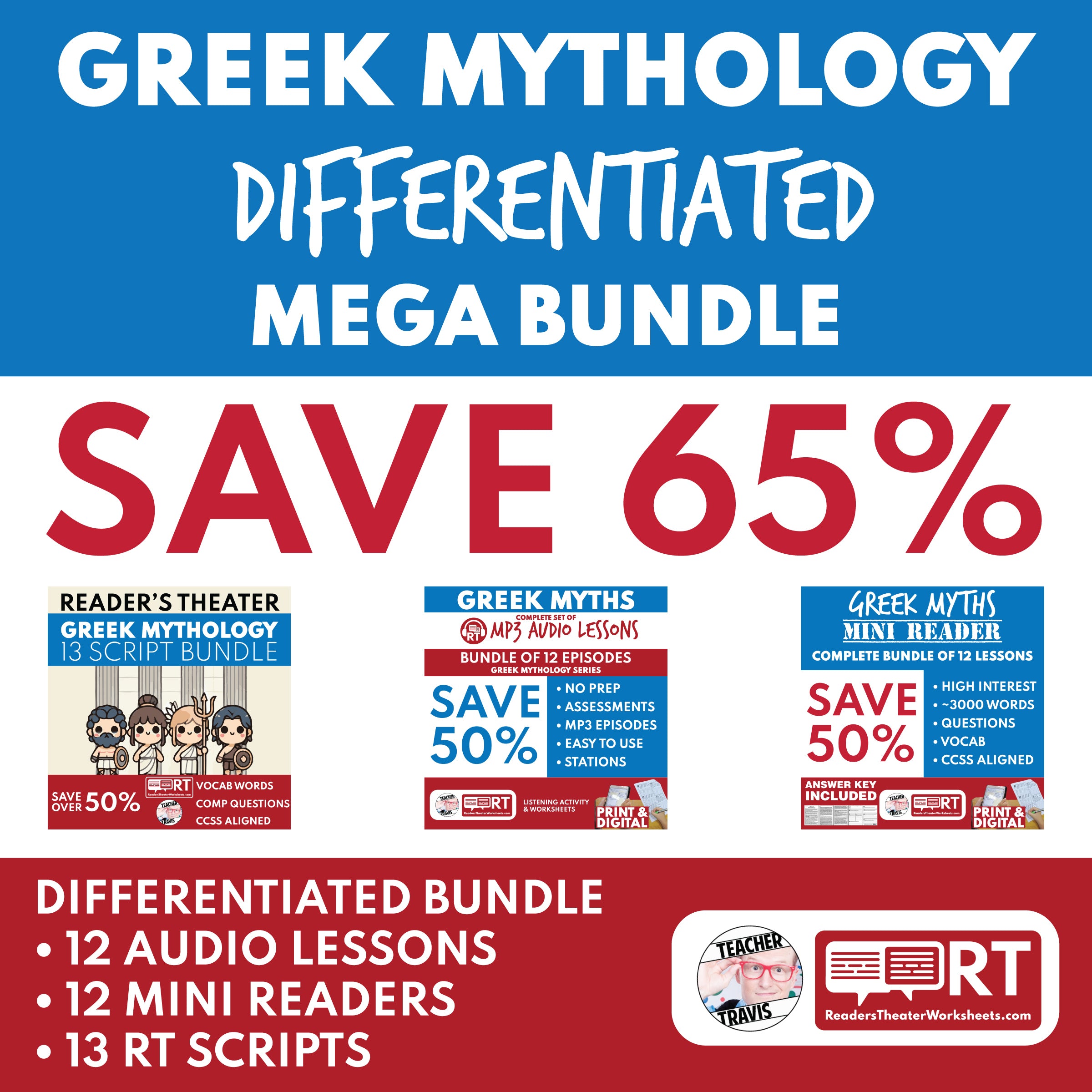 Receptive and Productive Language with Greek Myths: A 3-Format Bundle ...