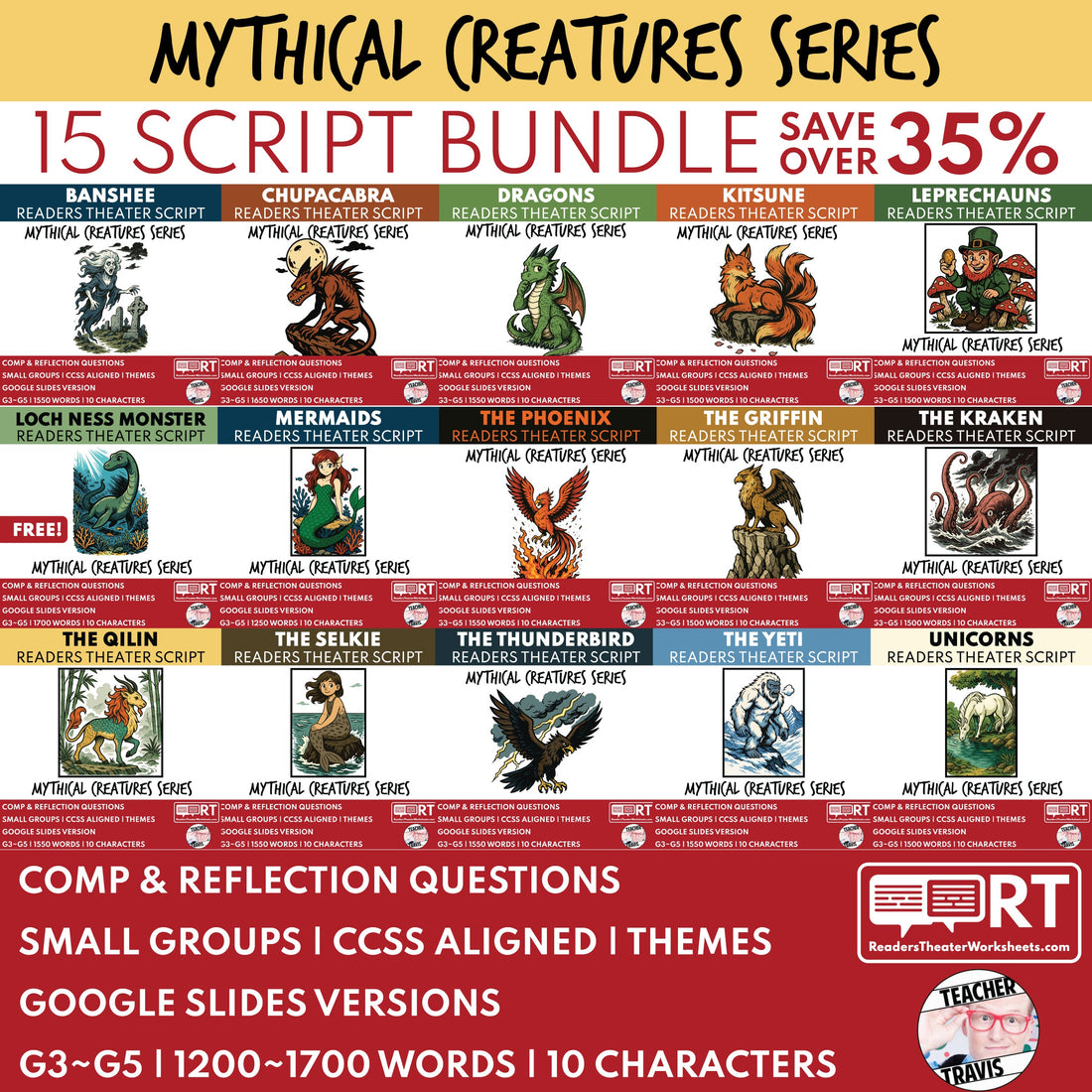 Mythical Creatures Readers Theater Bundle: Ignite Imagination and Lite ...
