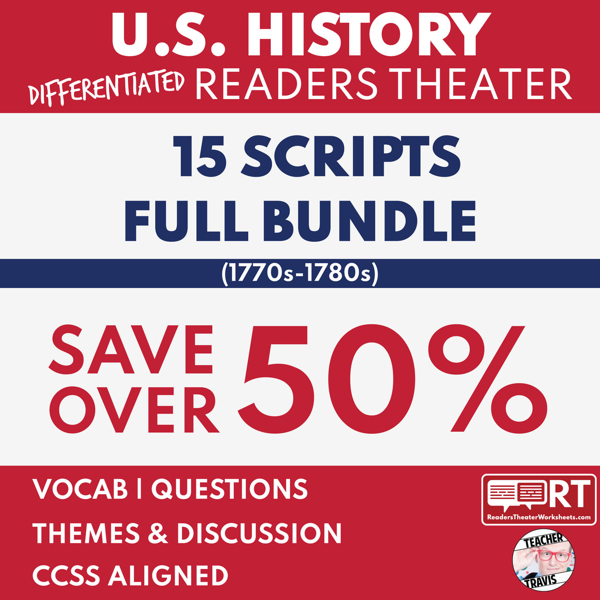 U.S. History Revolutionary War | Reader's Theater Script Bundle (15 ...