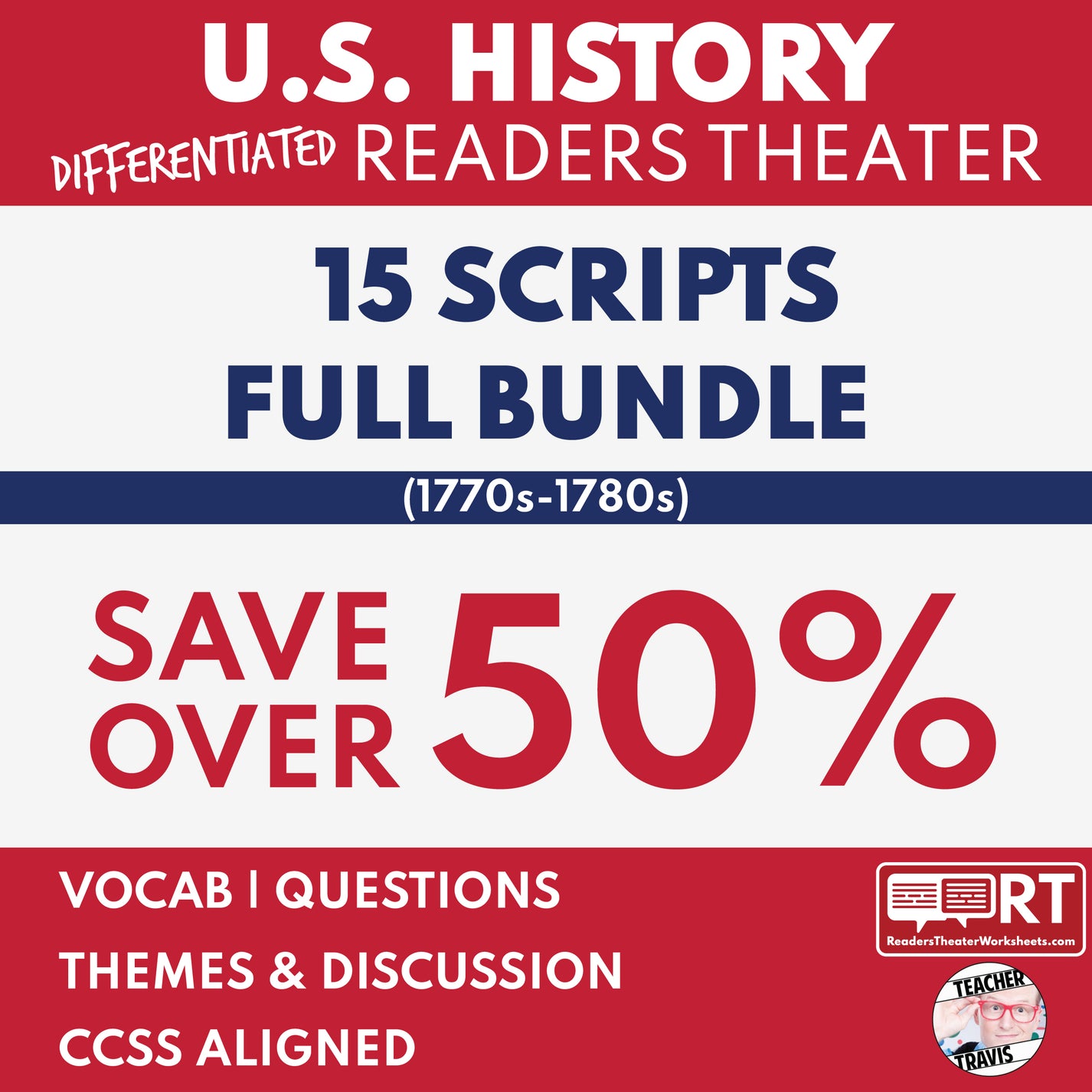U.S. History Revolutionary War | Reader's Theater Script Bundle (15 ...
