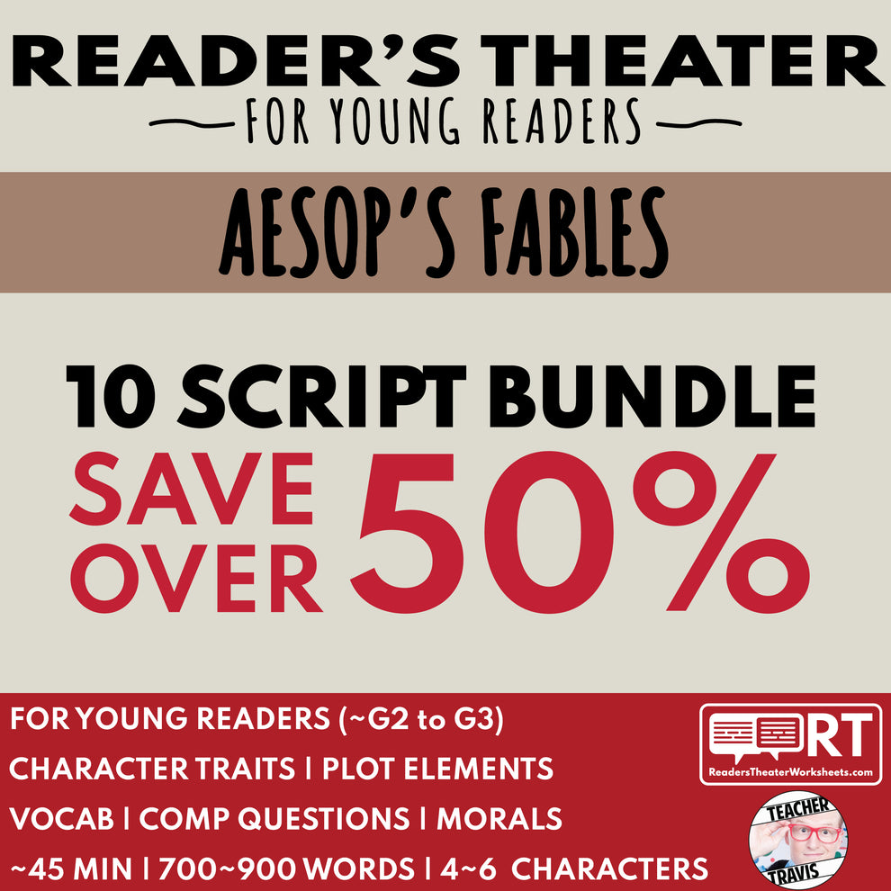 Aesop's Fables Reader's Theater Scripts Bundle (10) | SAVE 50% – Reader ...