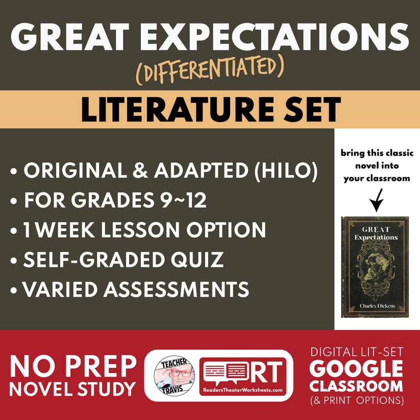 Great Expectations Differentiated Novel Study | ELA Literature ...