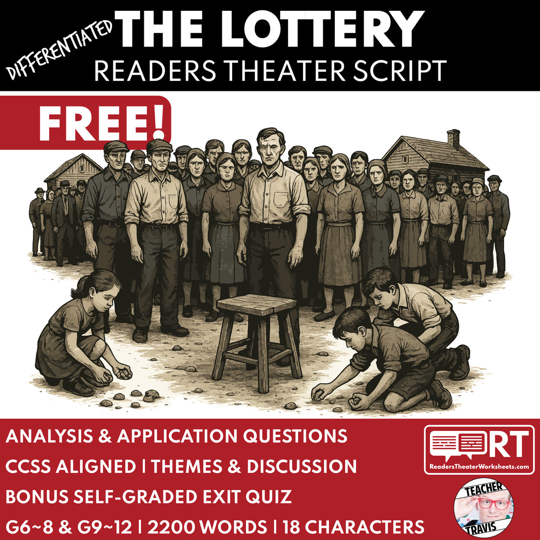 The Lottery Differentiated Readers Theater Script for Grades 6 to 12 ...