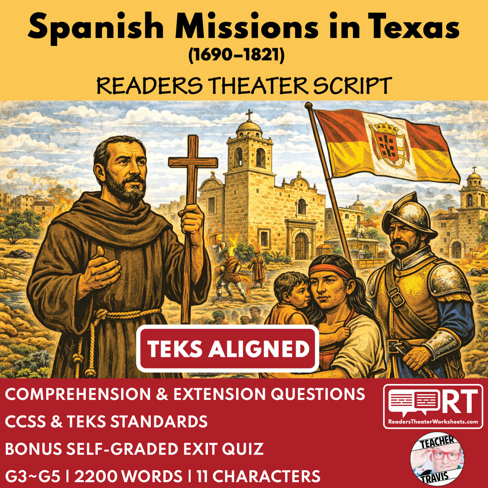 Texas State History | Spanish Missions in Texas Readers Theater Script ...