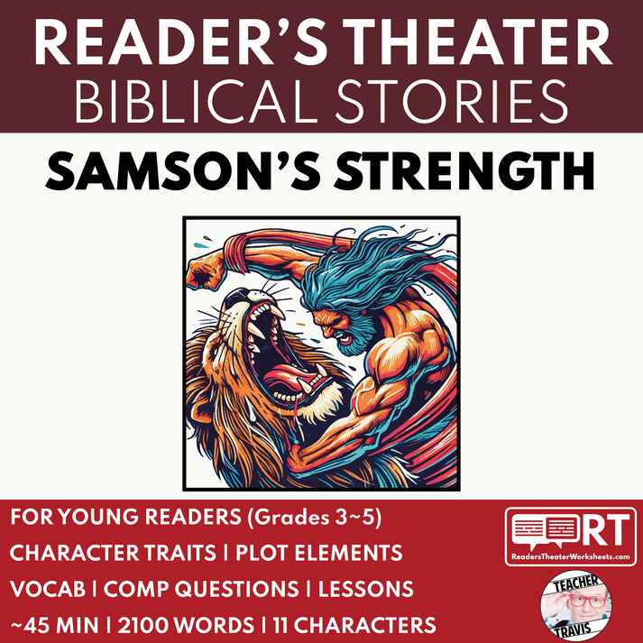 Free Samson Readers Theater Script for Grades 3-5 | Bible Story Activi ...