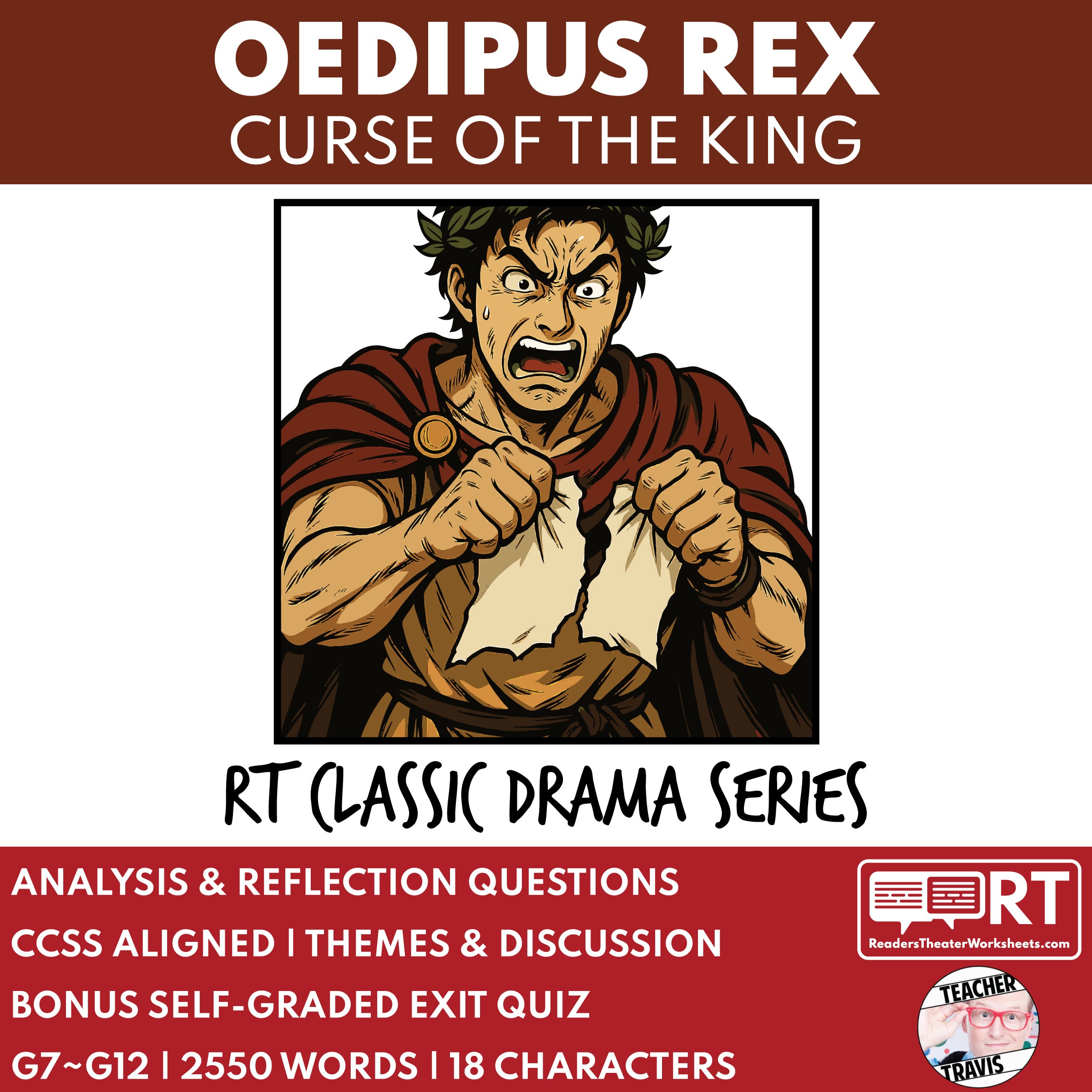 Oedipus Rex Reader's Theater Script for High School | Greek Tragedy ...