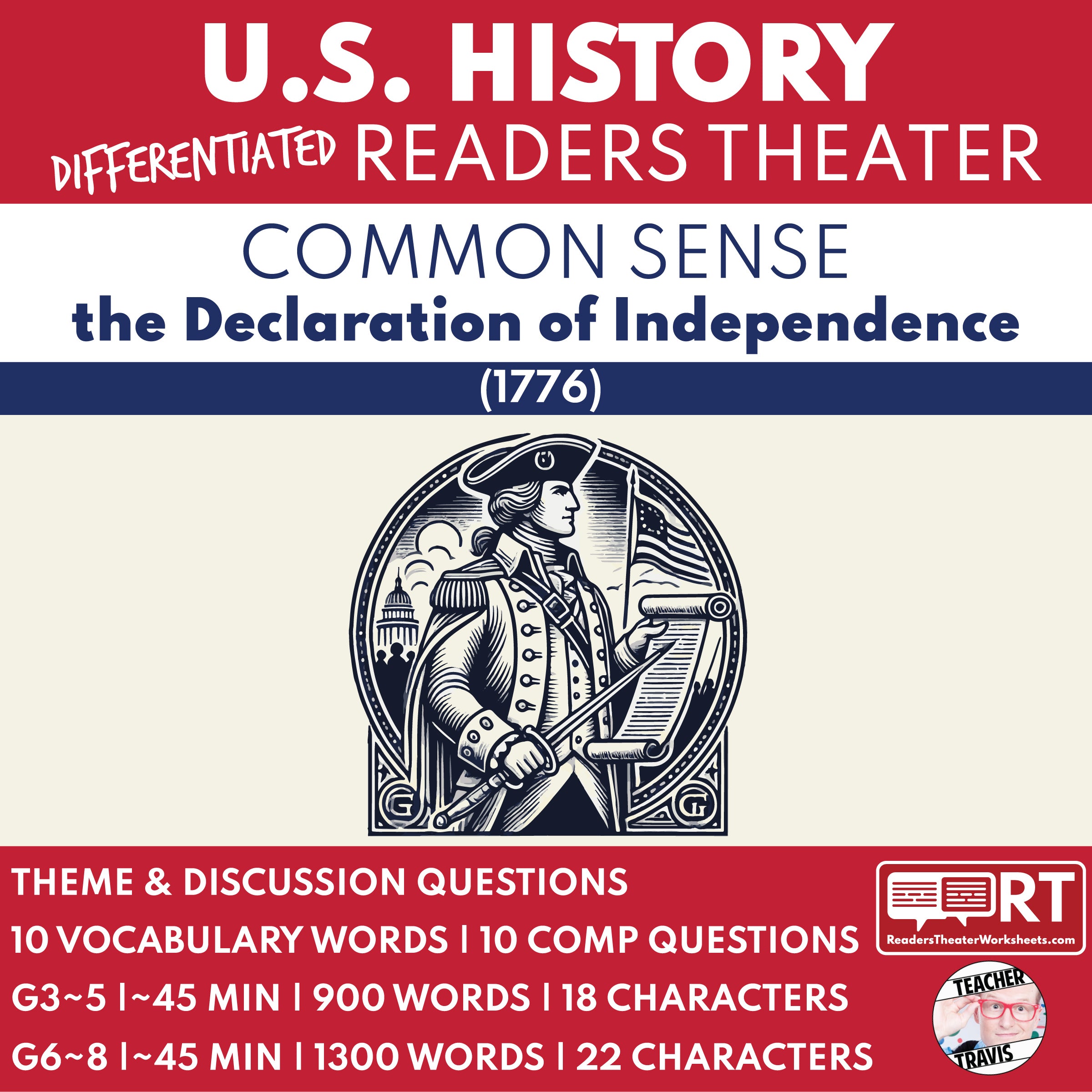 Common Sense | Declaration of Independence | U.S. History Readers Thea ...