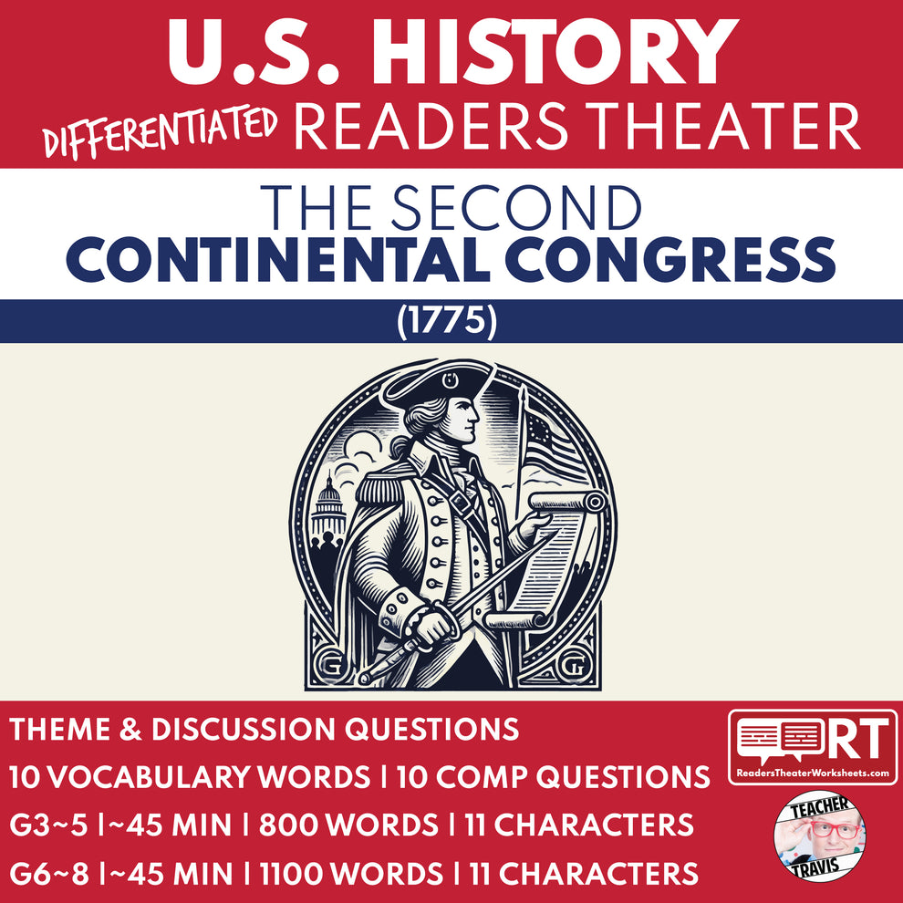 The Second Continental Congress | U.S. History Readers Theater Script ...