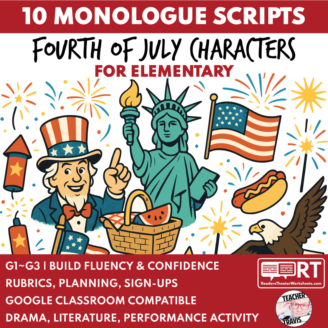 10 Fourth of July Monologues | 10 Short Scripts For Grades 1 to 3 ...