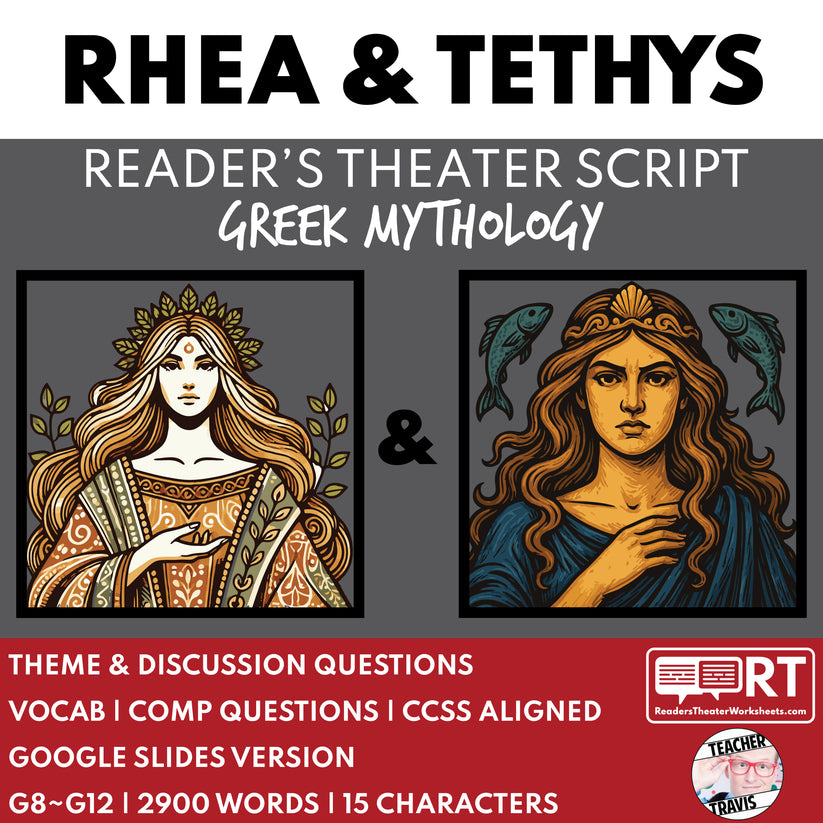 Rhea & Tethys Reader's Theater Script | Titan Gods | Greek Mythology ...
