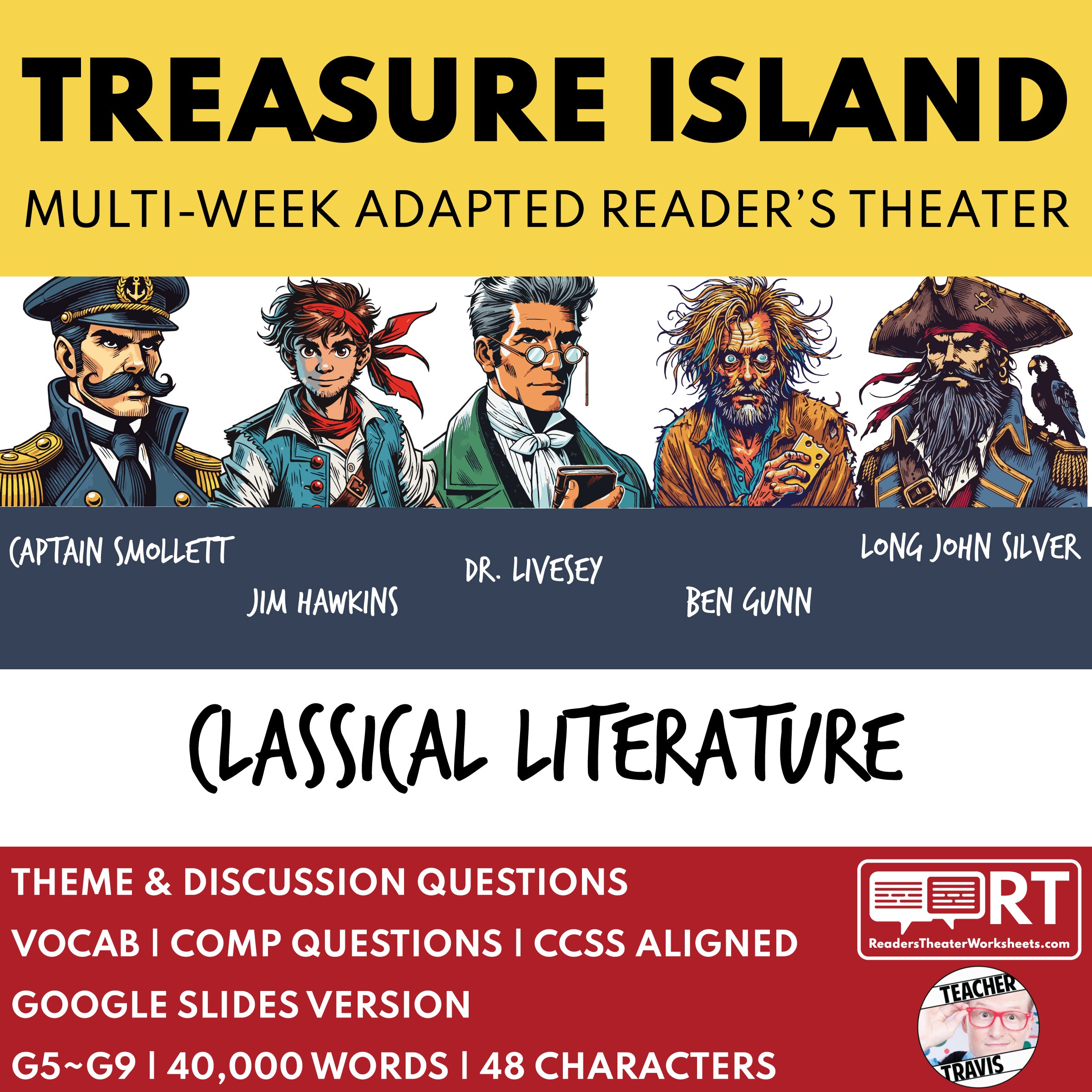 Treasure Island Reader's Theater Script | Adapted from Stevenson's 188 ...