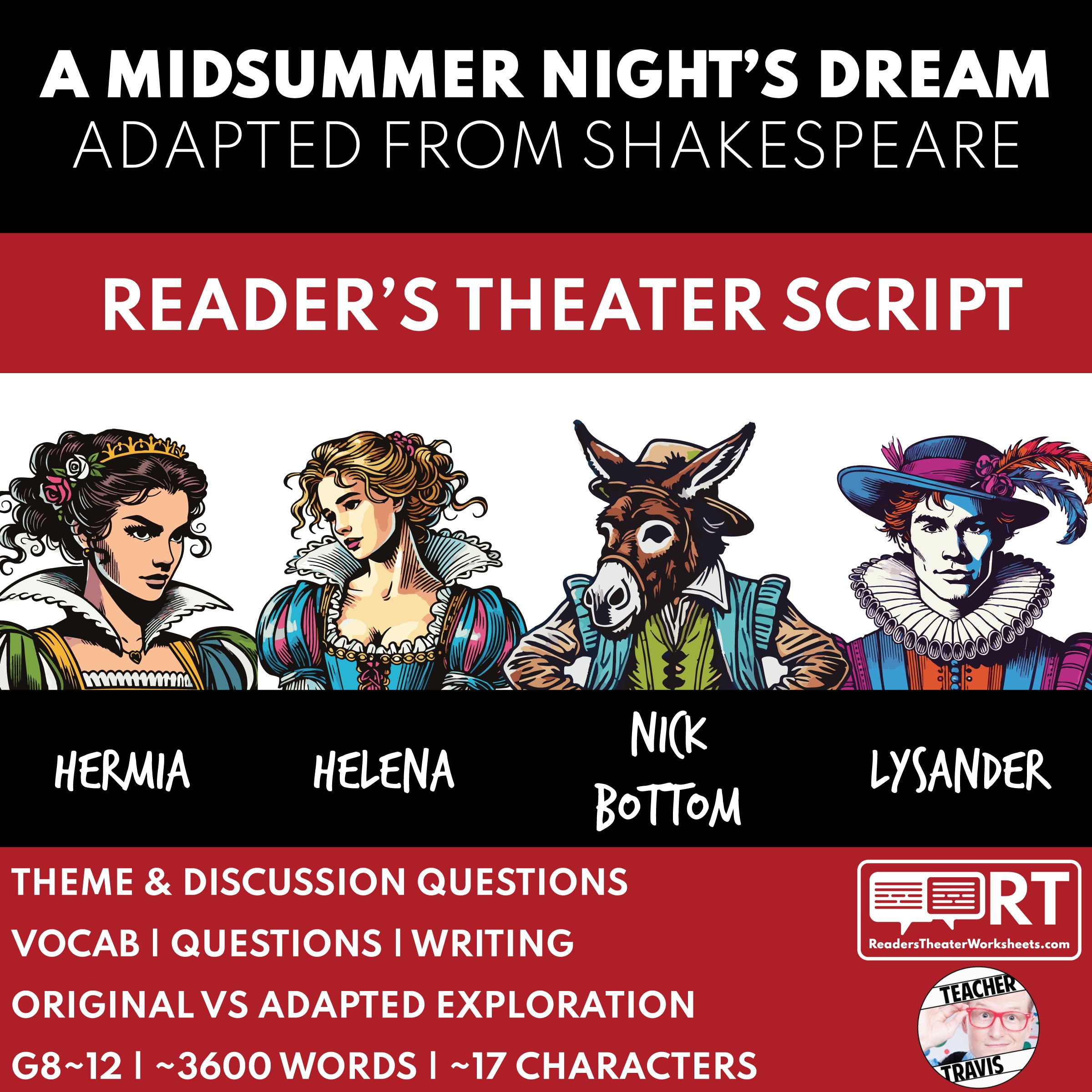 A Midsummer Night's Dream Adapted Readers Theater Script | Shakespeare ...