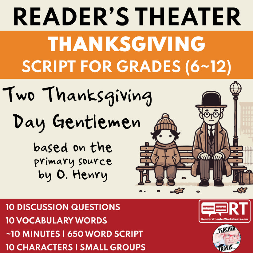 Two Thanksgiving Day Gentlemen by O. Henry | Reader's Theater Script ...