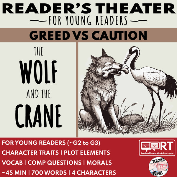 The Wolf and the Crane | Reader's Theater Script | Aesop's Fable ...
