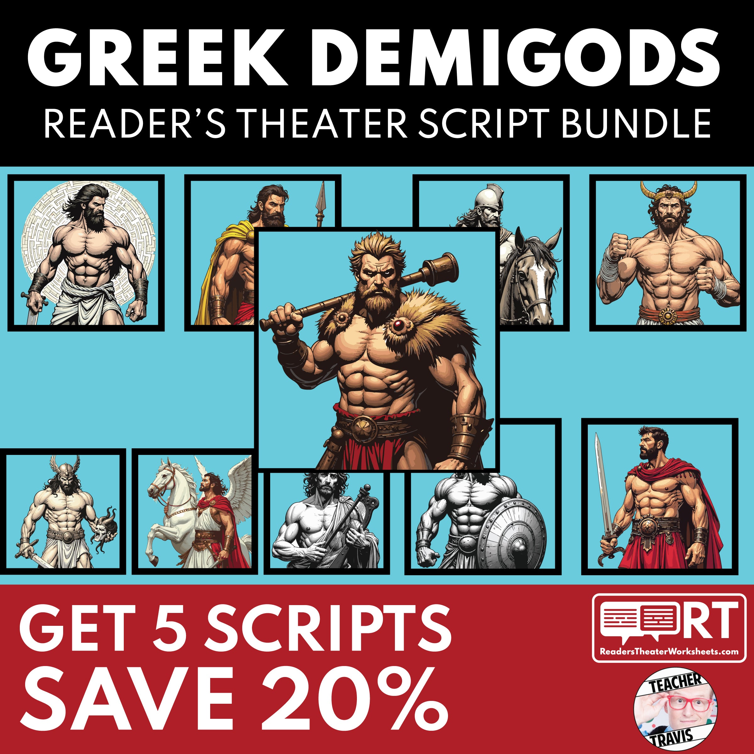 The Demigods of Greek Mythology | Reader's Theater Scripts Bundle (5 ...