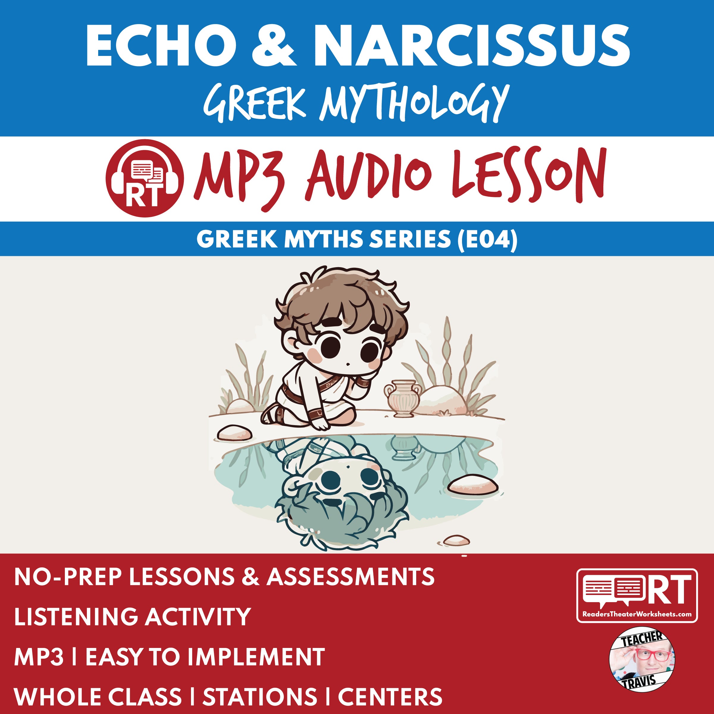 Greek Myths Series Audio Lesson E04 Echo and Narcissus | Greek ...