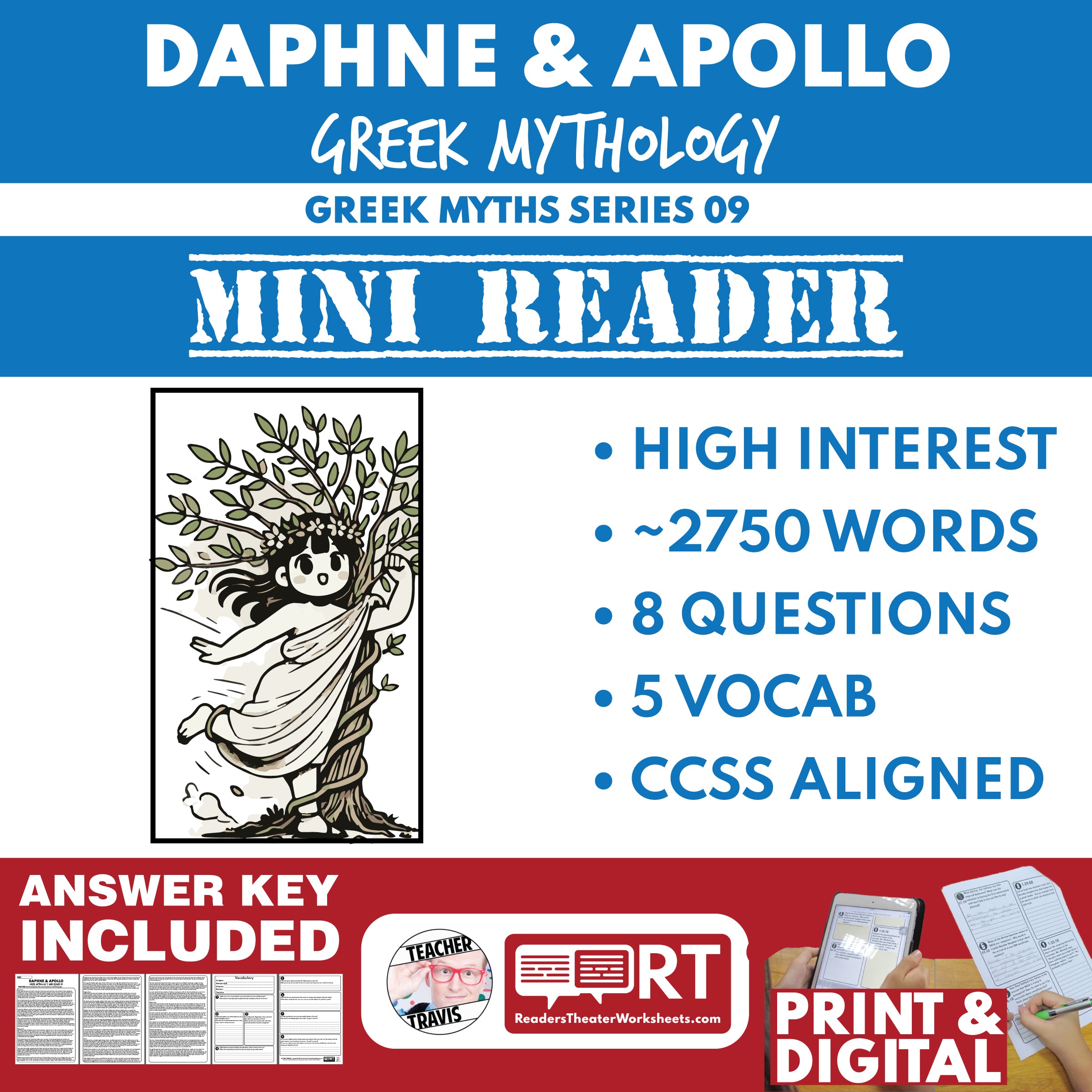 Daphne and Apollo — Greek Mythology Mini Reader #09 | Grades 6–12 ...