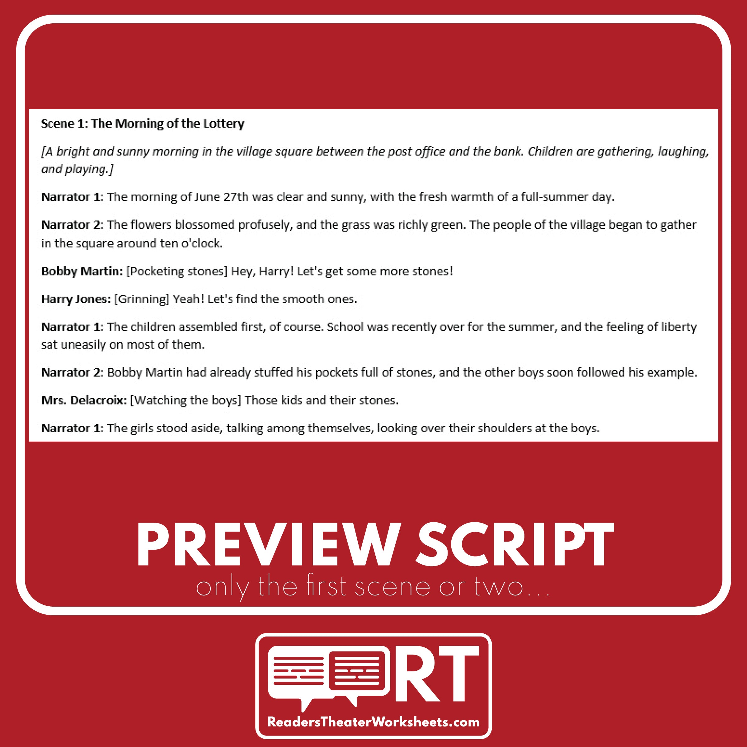 Free & Low-Cost Readers’ Theater Scripts for Grades 3-12 | Lesson Plan ...