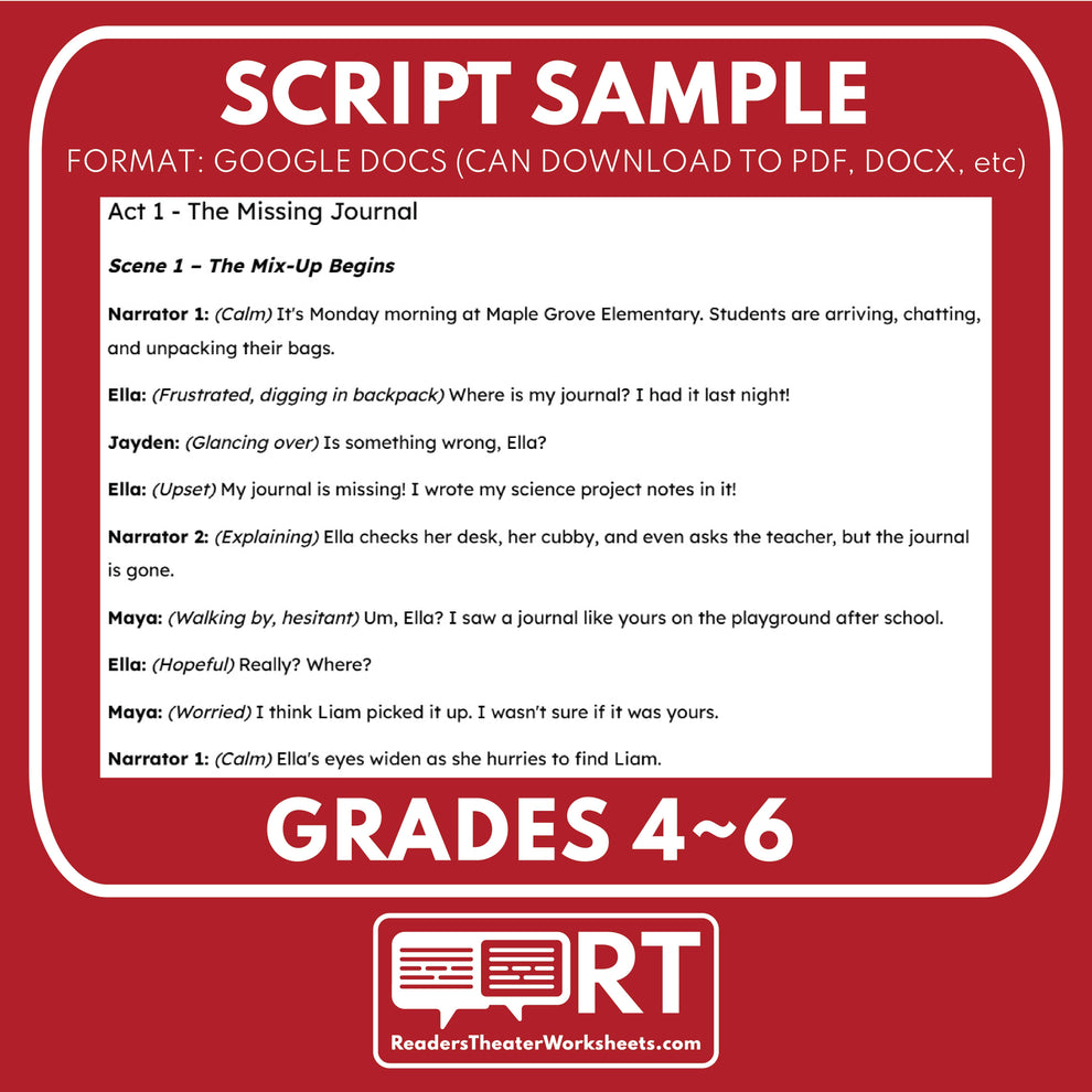 The Apology Letter Free SEL Readers Theater Script for Grades 3 to 5 ...