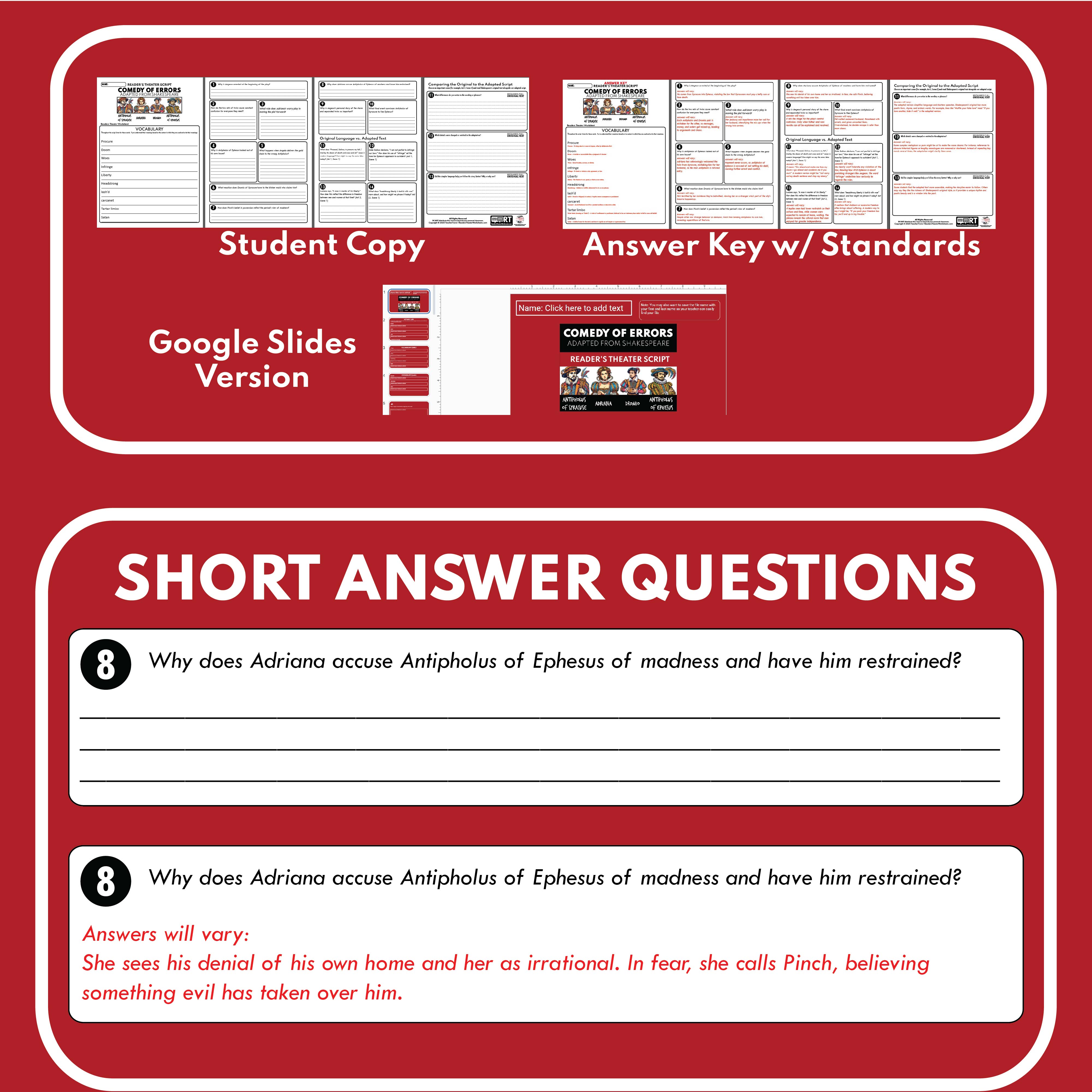 100% FREE – Reader's Theater Worksheets