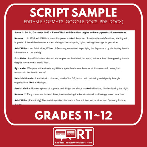 The Holocaust & Genocide in World War II Readers Theater – Reader's ...