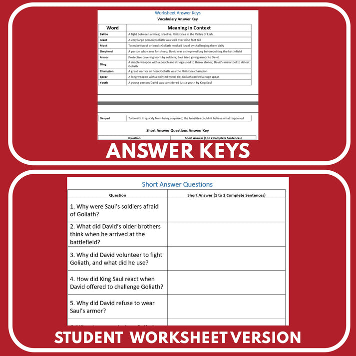 David and Goliath Biblical Reader's Theater Script – Reader's Theater ...