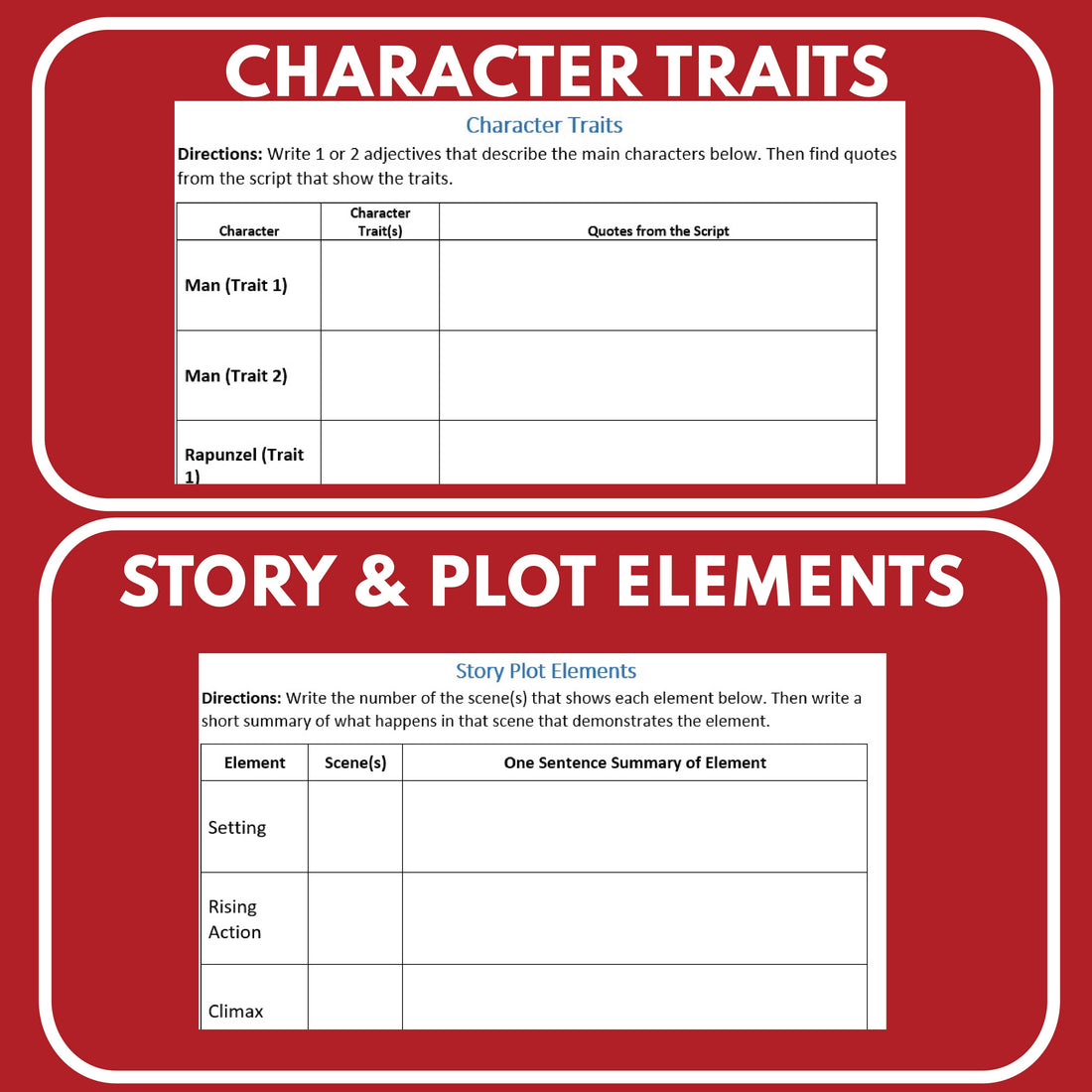 Rapunzel | Reader's Theater Script | Brothers Grimm | Fairy Tale ...