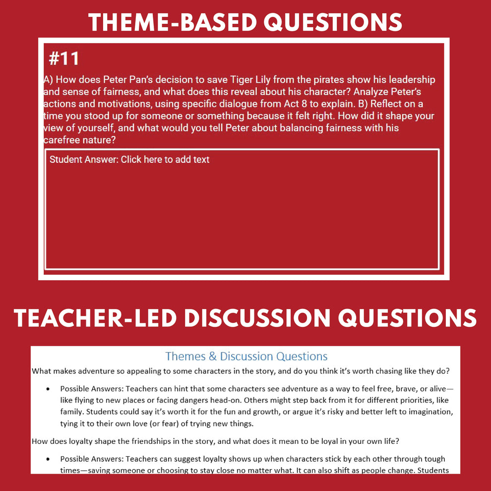 Peter Pan Adapted Reader's Theater Script | Based on Barri's 1911 Stor ...