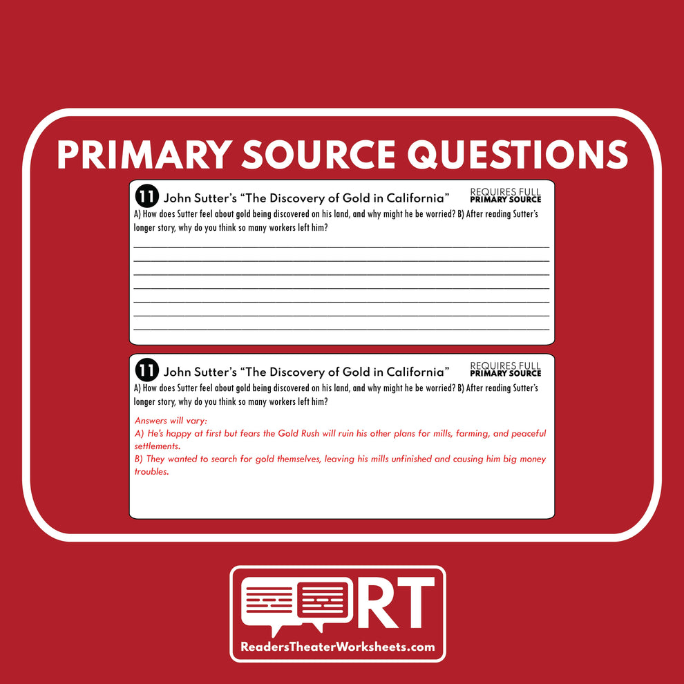 California History Readers Theater Script for Grade 3 | Free Printable ...