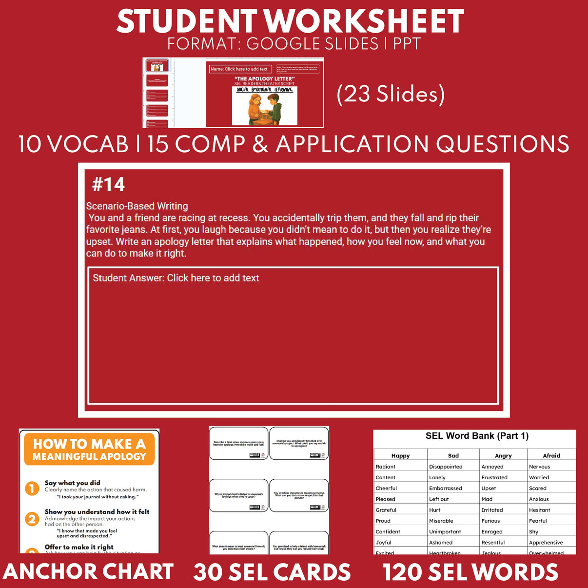 The Apology Letter Free SEL Readers Theater Script for Grades 3 to 5 ...