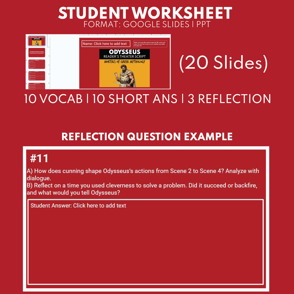 Odysseus Reader's Theater Script for Grades 6-12 | Greek Mythology ...