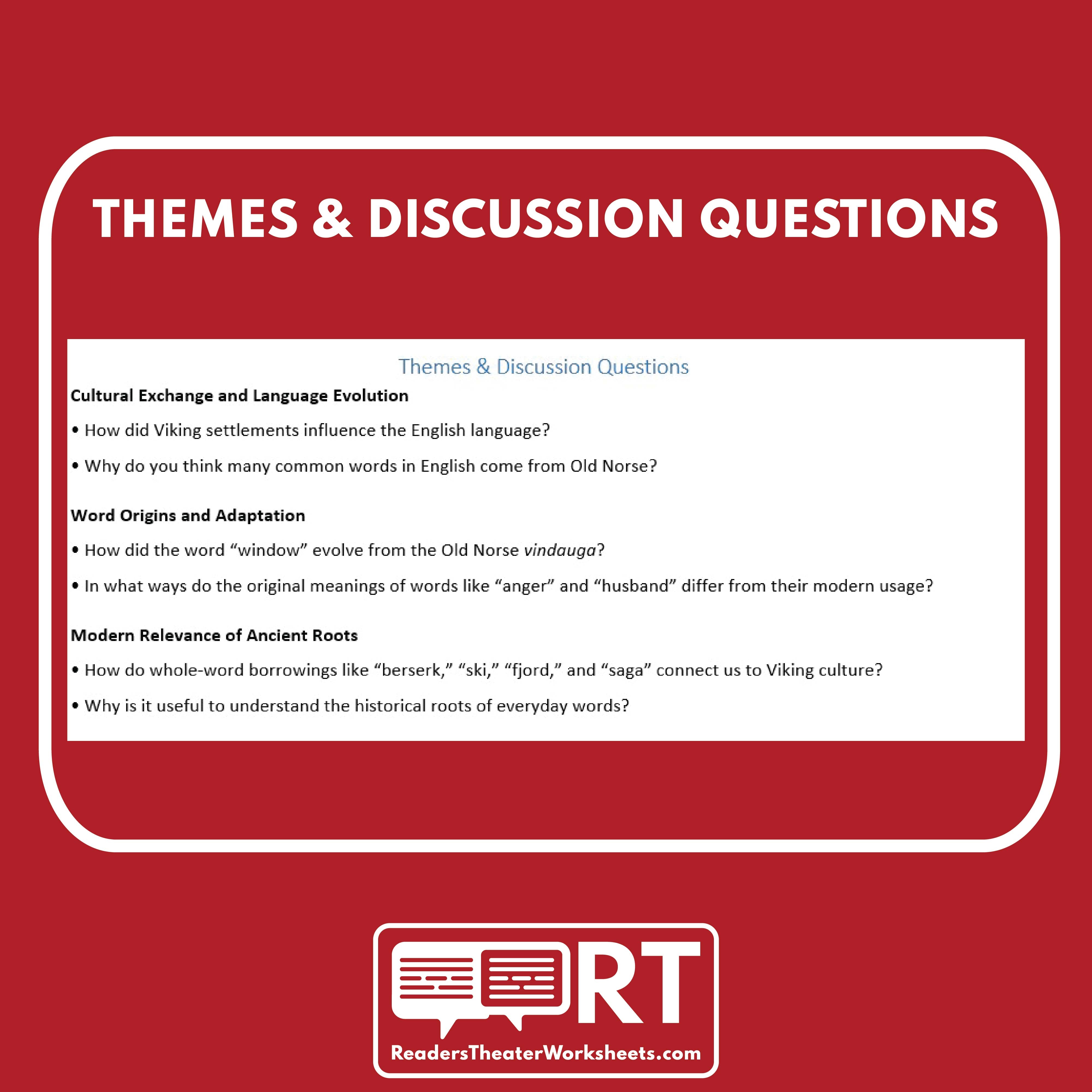 Old Norse Words in English | Reader’s Theater Script | Word Origins ...