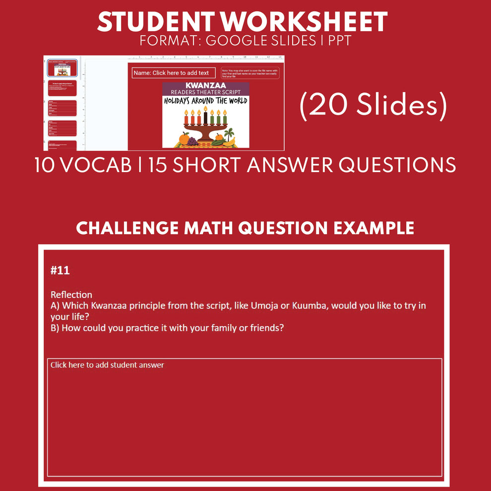 Kwanzaa Holiday Readers Theater Script for Grades 3 to 5 – Reader's ...