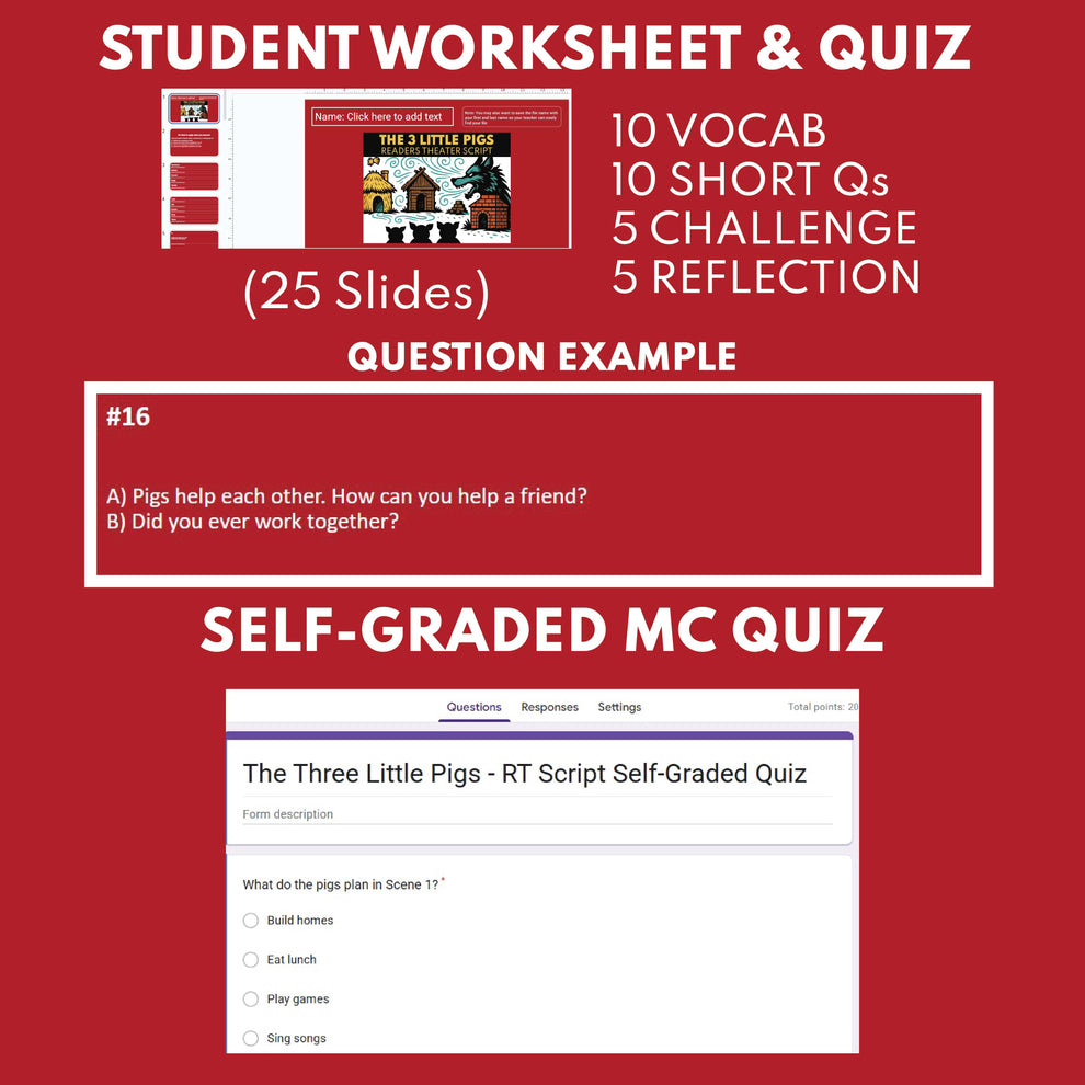 The 3 Little Pigs Readers Theater Script for Grades 3 to 5 – Reader's ...