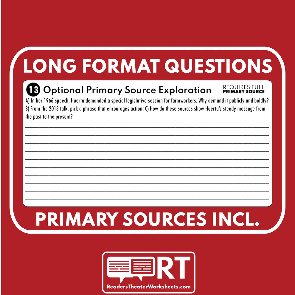 Dolores Huerta | Civil Rights Leader | Readers Theater Script – Reader ...