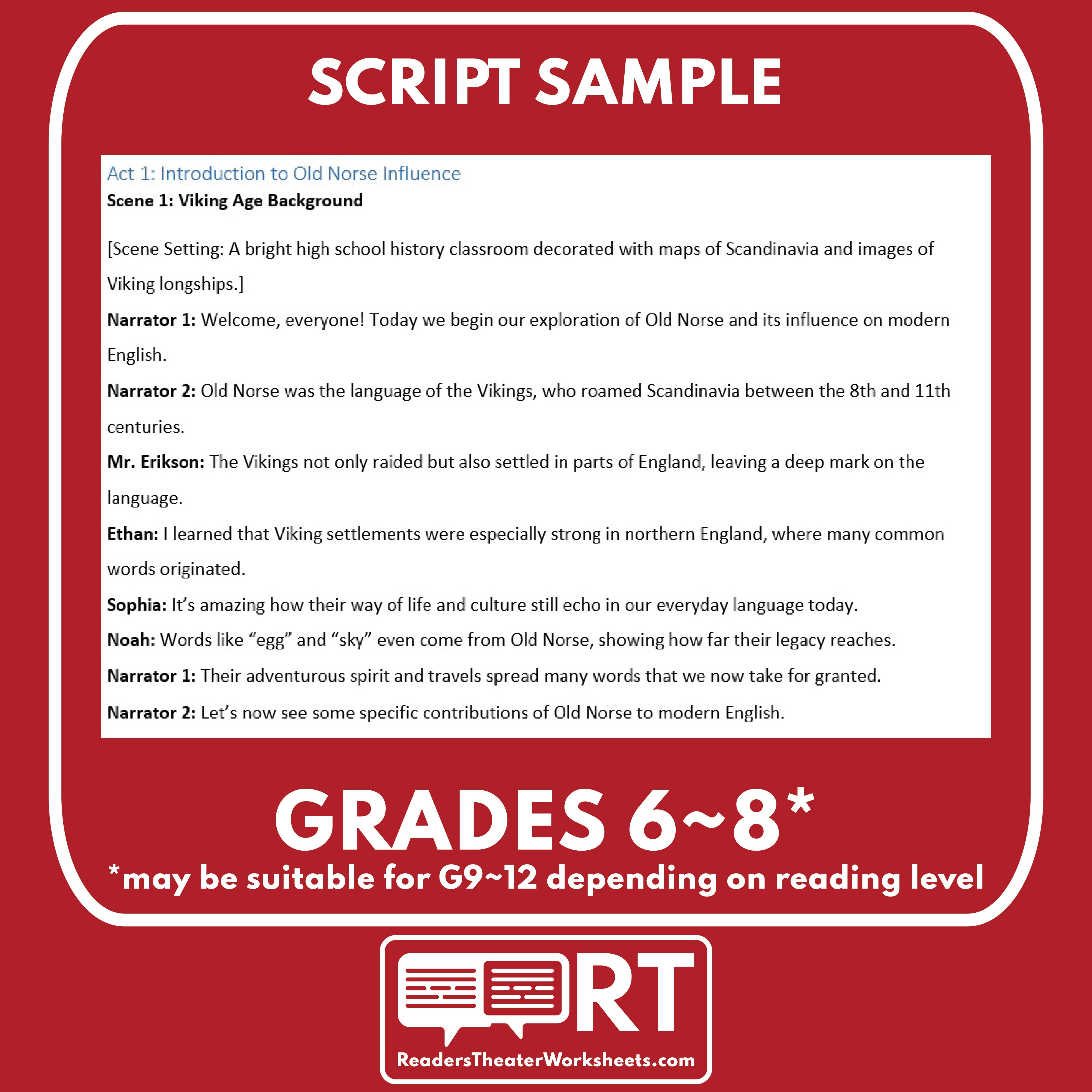 Old Norse Words in English | Reader’s Theater Script | Word Origins ...