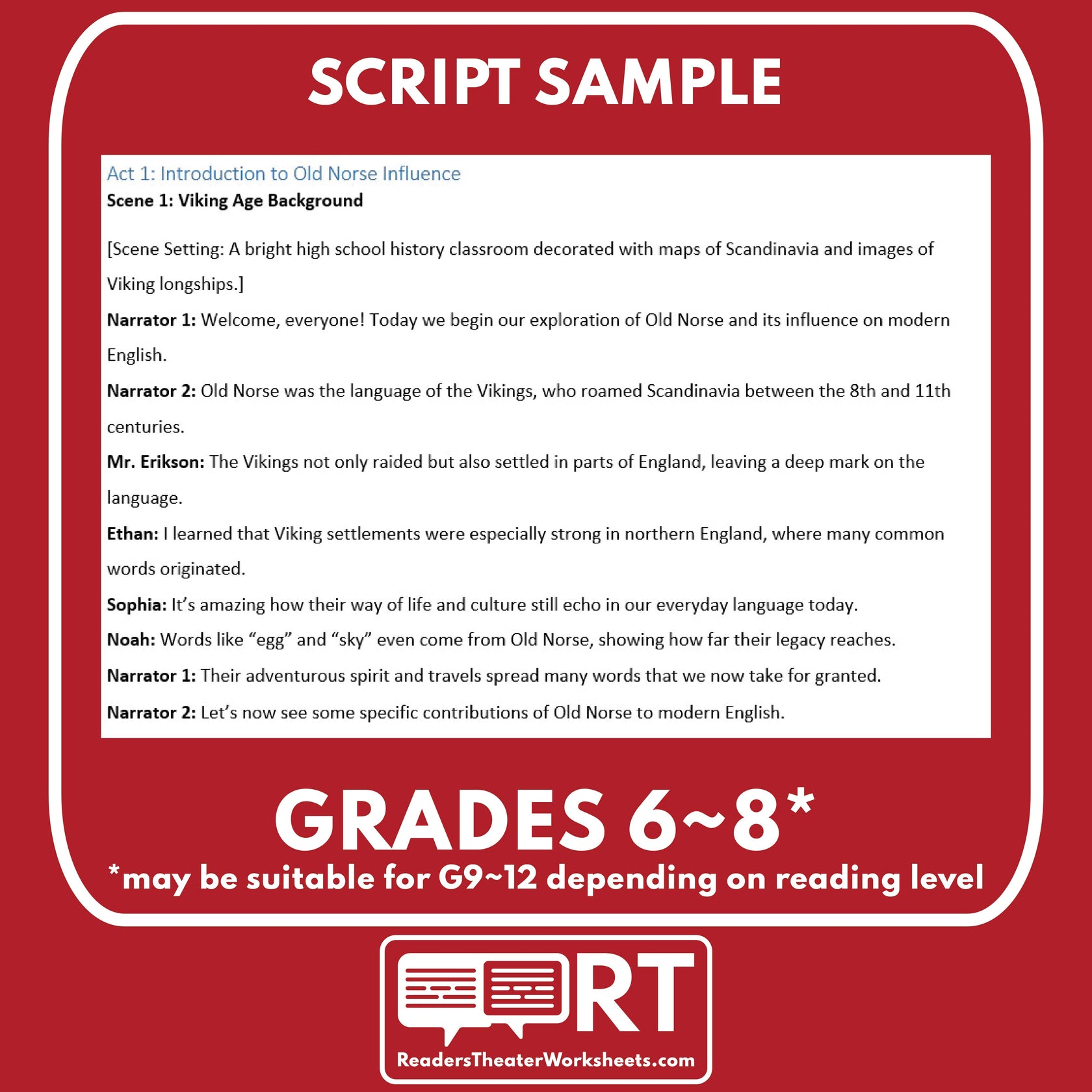 Old Norse Words in English | Reader’s Theater Script | Word Origins ...